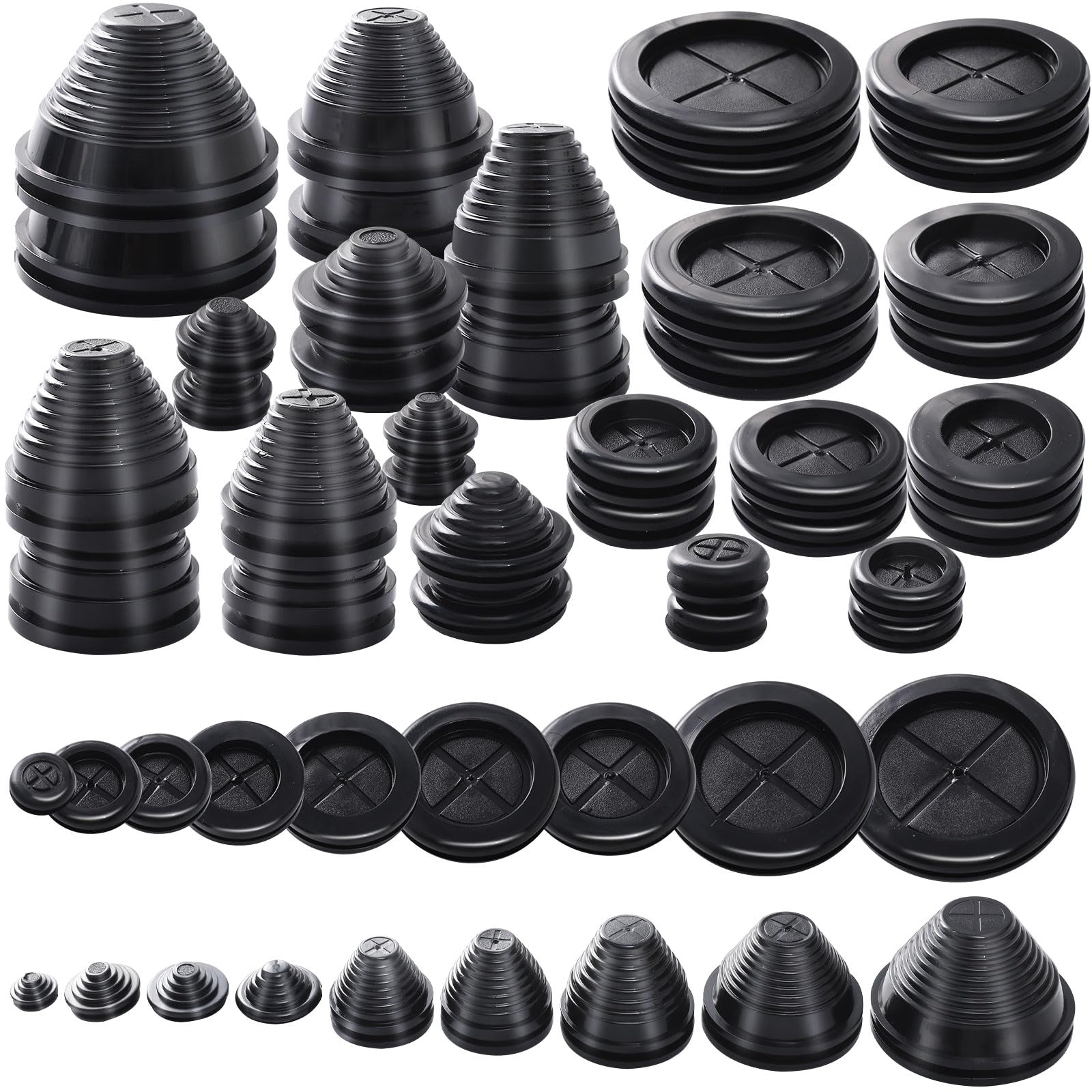 Snapklik.com : 36 Pcs Rubber Grommets For Wiring Rubber Grommets Wire ...