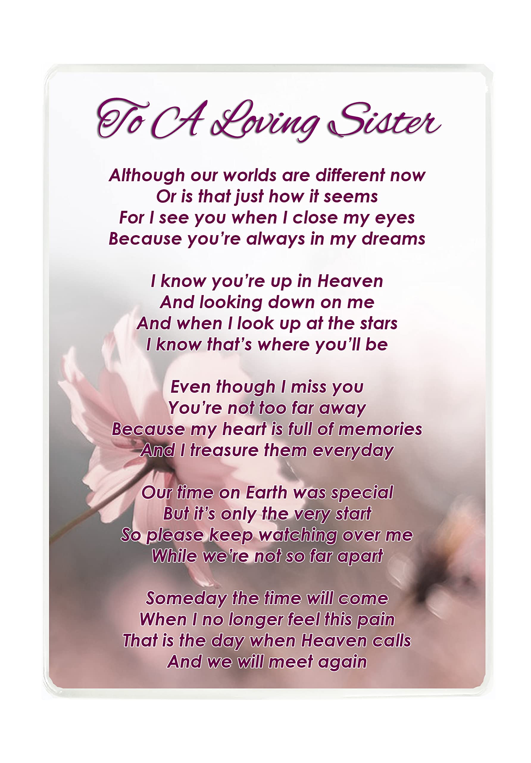 Funeral Poems For Sisters