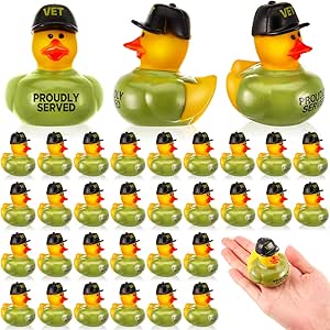 Amazon.com: DEEKIN 24 Pcs Veteran Ducks Veteran Forces Memorial Rubber ...