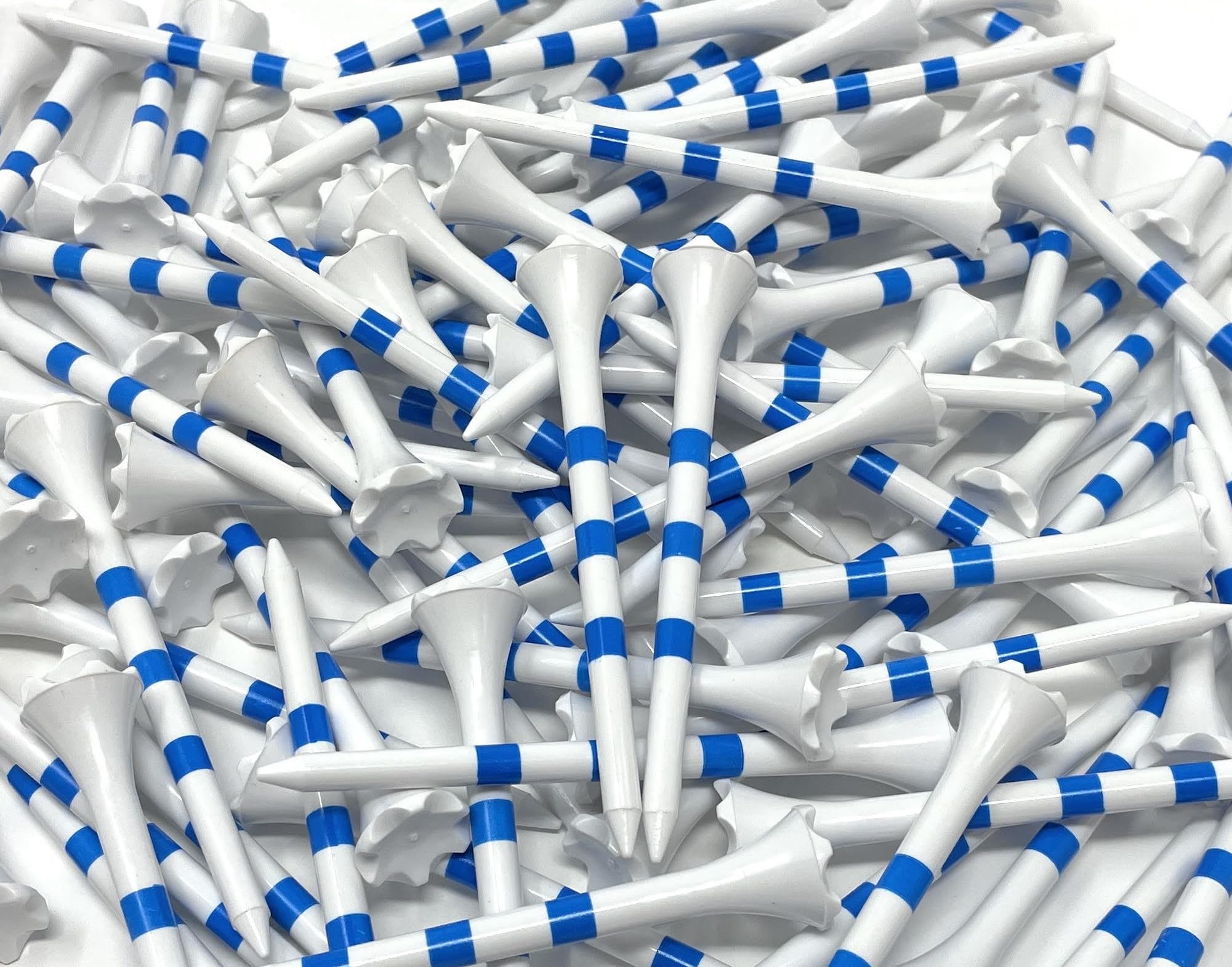 Snapklik.com : NorthPointe 3 14” Golf Tees Plastic White/Blue Stripes ...