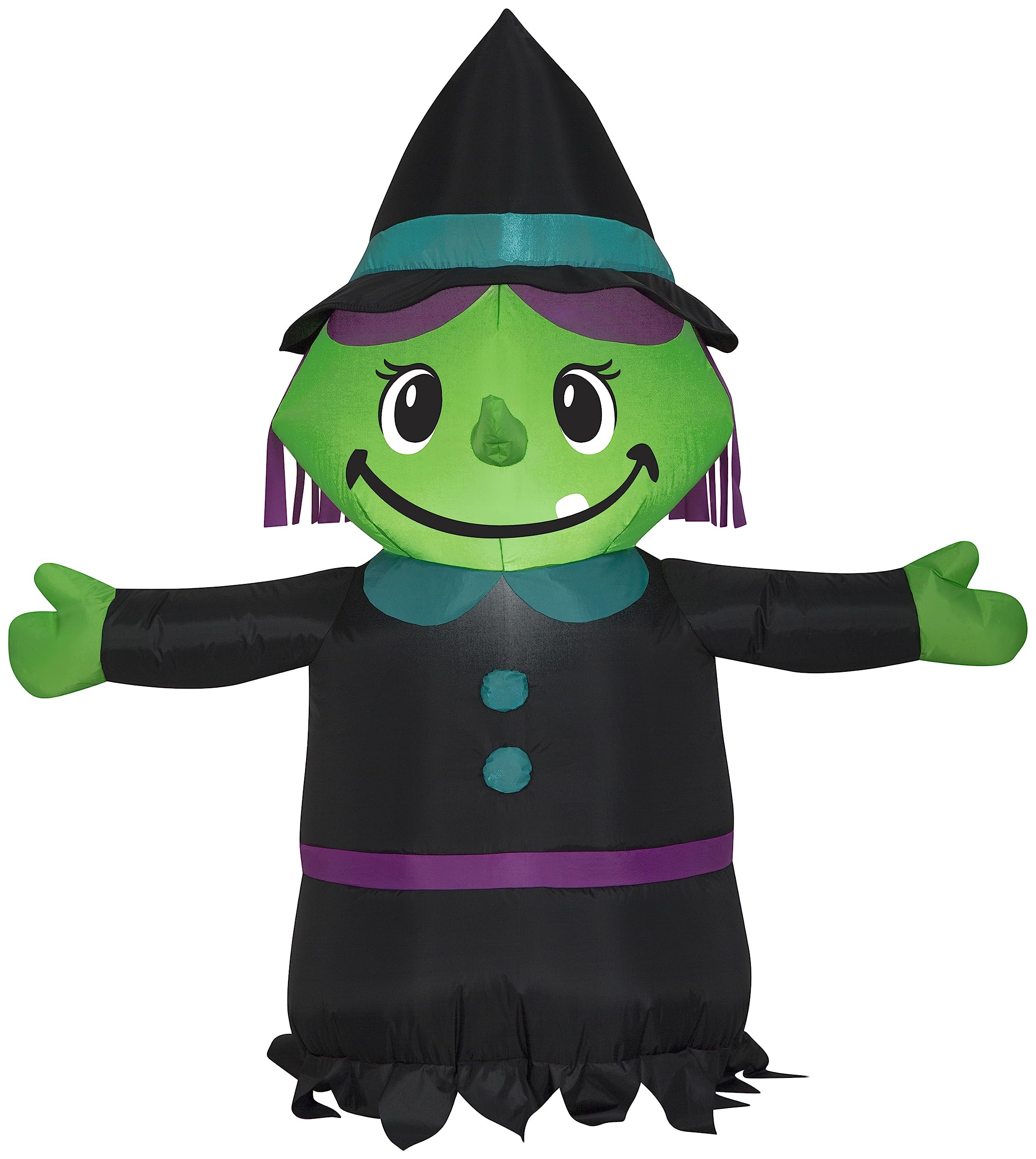 Amazon.com: Gemmy Airblown Inflatable Little Witch, 3.5 ft Tall, Black ...