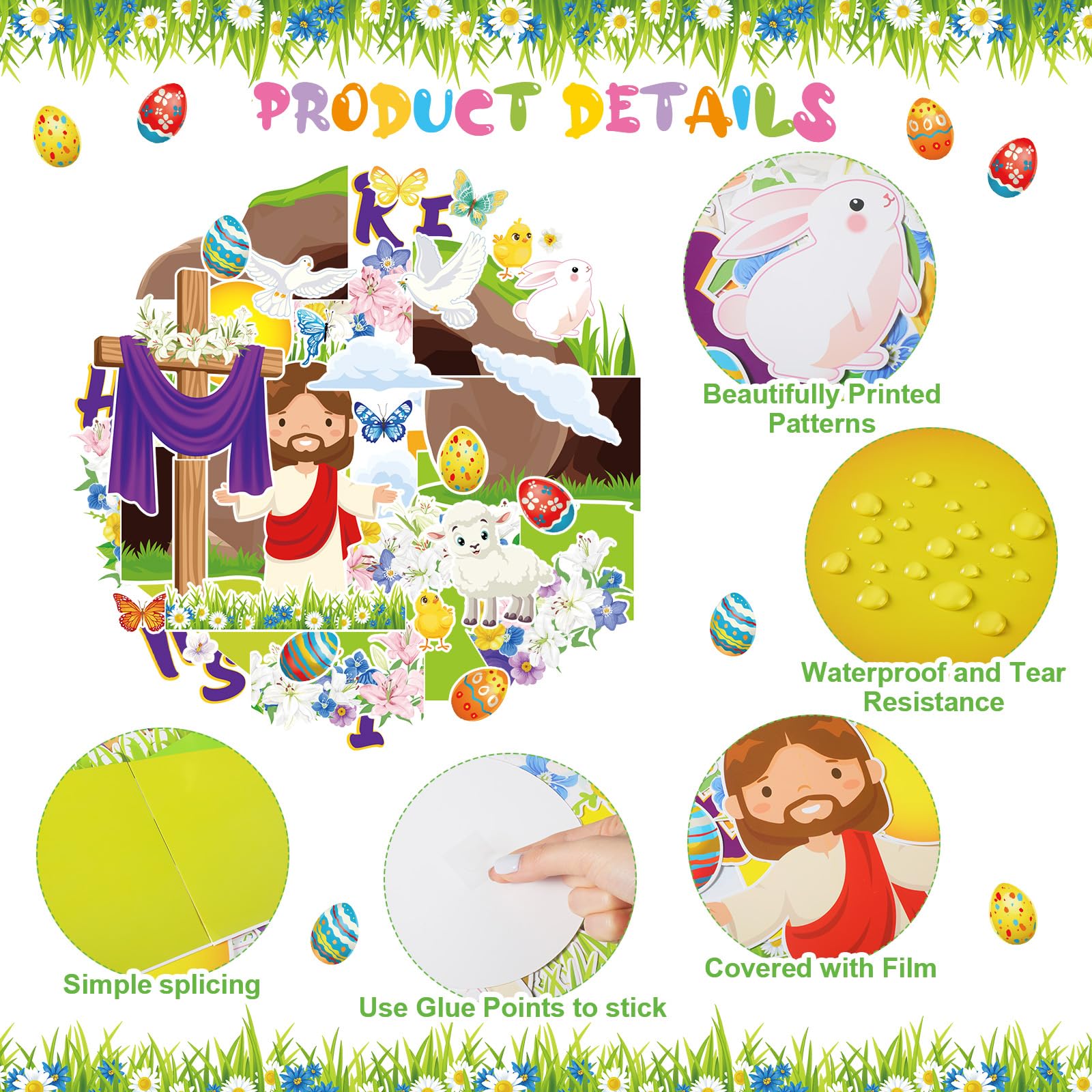 Snapklik.com : Pasimy Easter Bulletin Board Decorations Set Christian ...