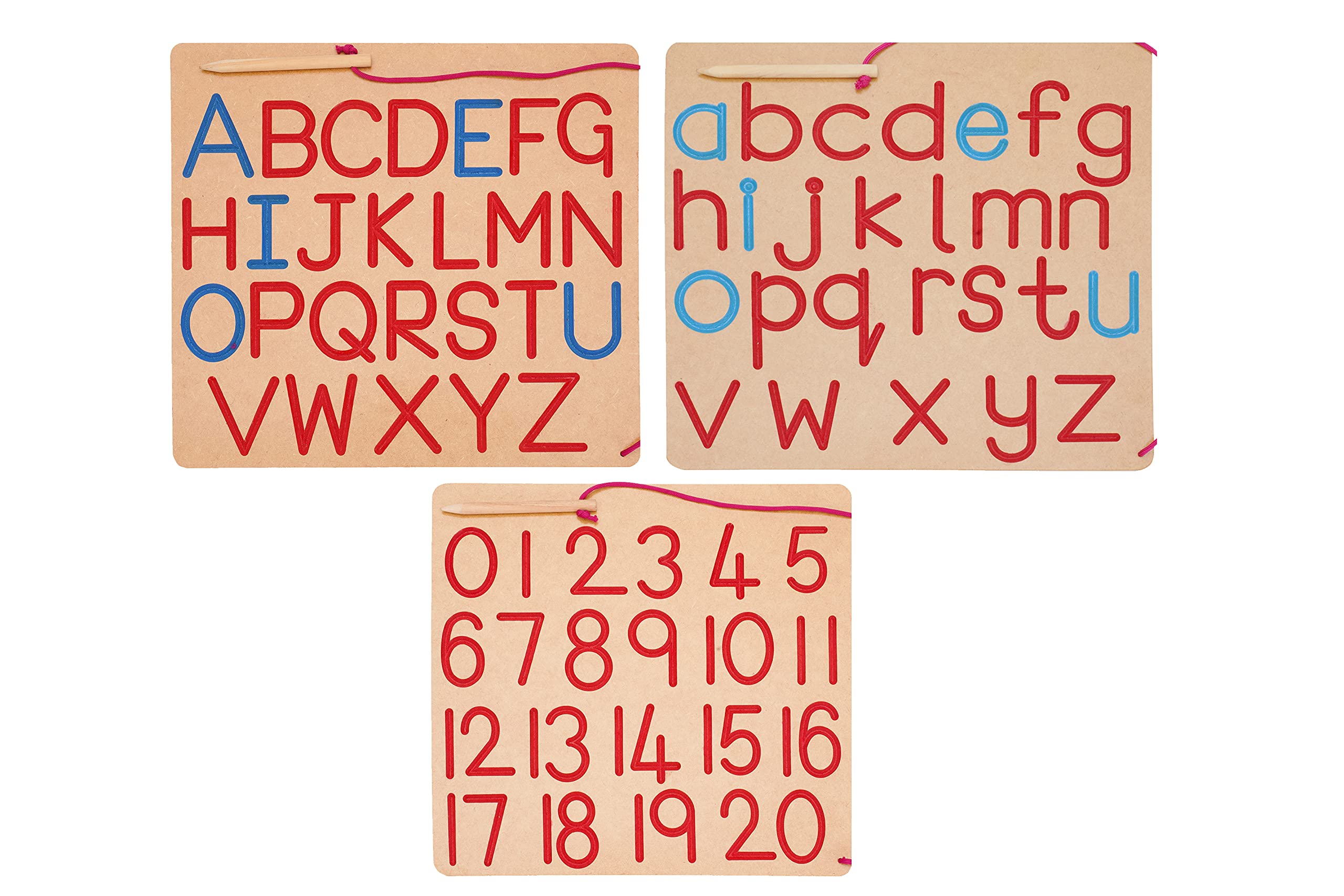 Buy Kinder Kidoos Wooden Alphabets/Letters tracing Boards| Uppercase ...