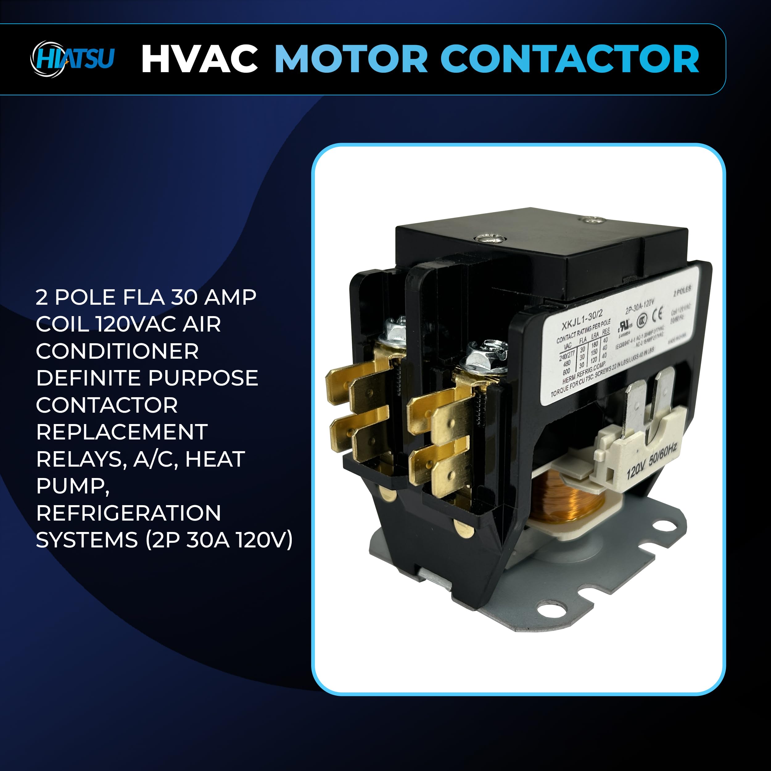 Snapklik.com : HIATSU Motor Contactor - 2-Pole Air Conditioner ...