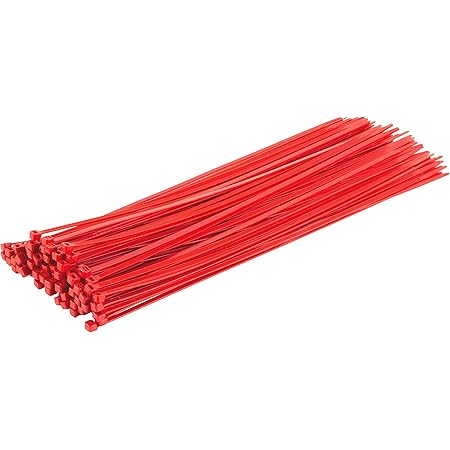Amazon.com: GTSE 14 Inch Red Zip Ties, 100 Pack, 50lb Strength, UV ...