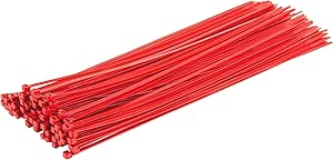 Amazon.com: GTSE 14 Inch Red Zip Ties, 100 Pack, 50lb Strength, UV ...