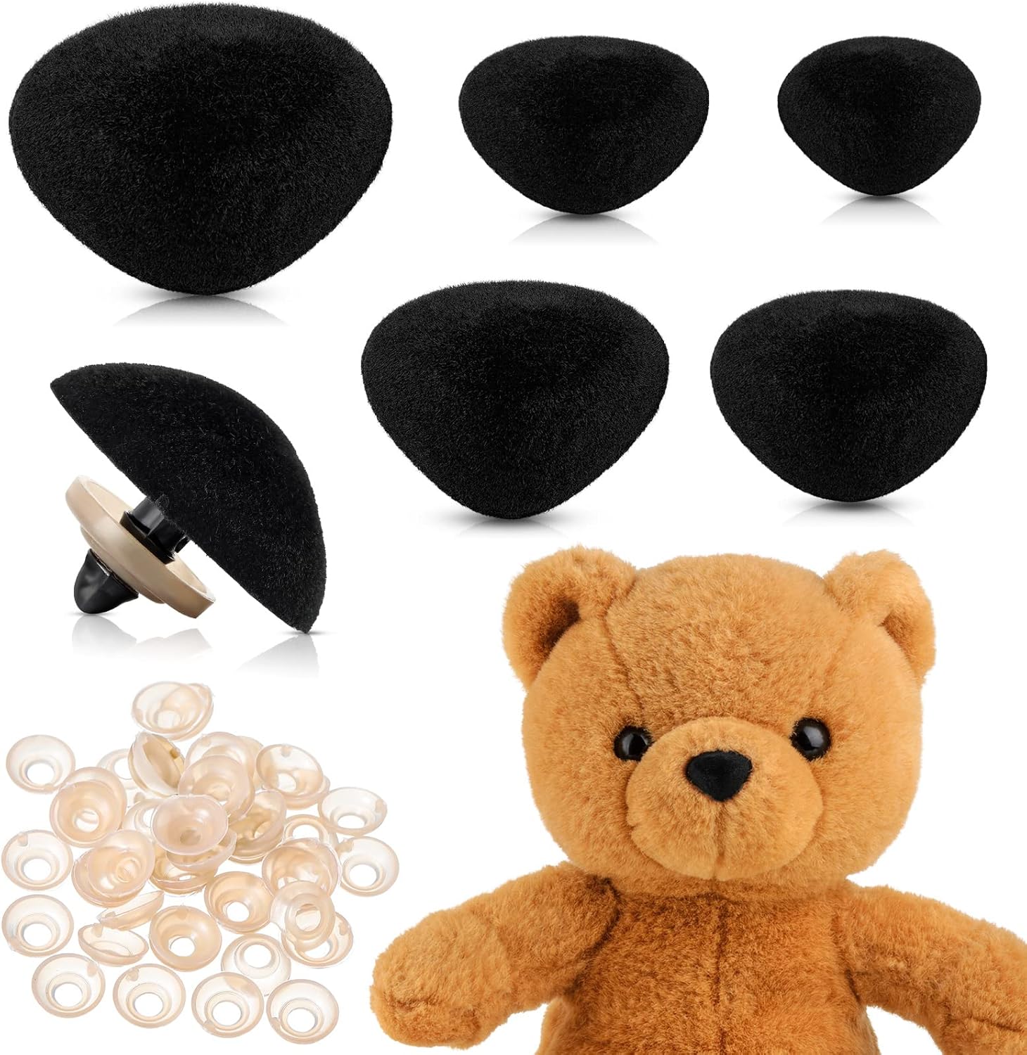 Amazon.com: Chengu 100 Pcs Plastic Animal Safety Noses for Crochet ...