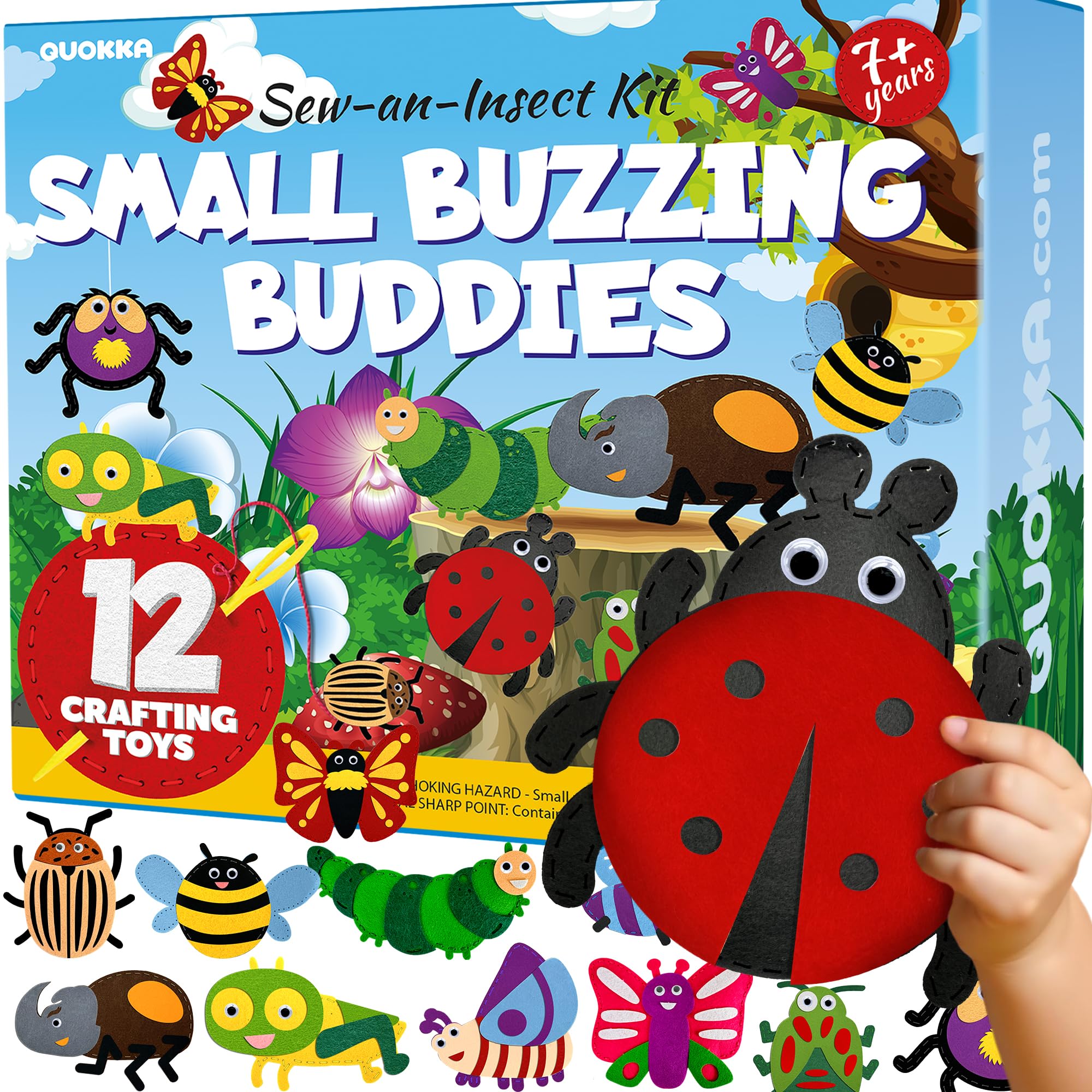 Amazon.com: QUOKKA Kids Crafts Ages 4-8, DIY Beginner Needle and Thread ...