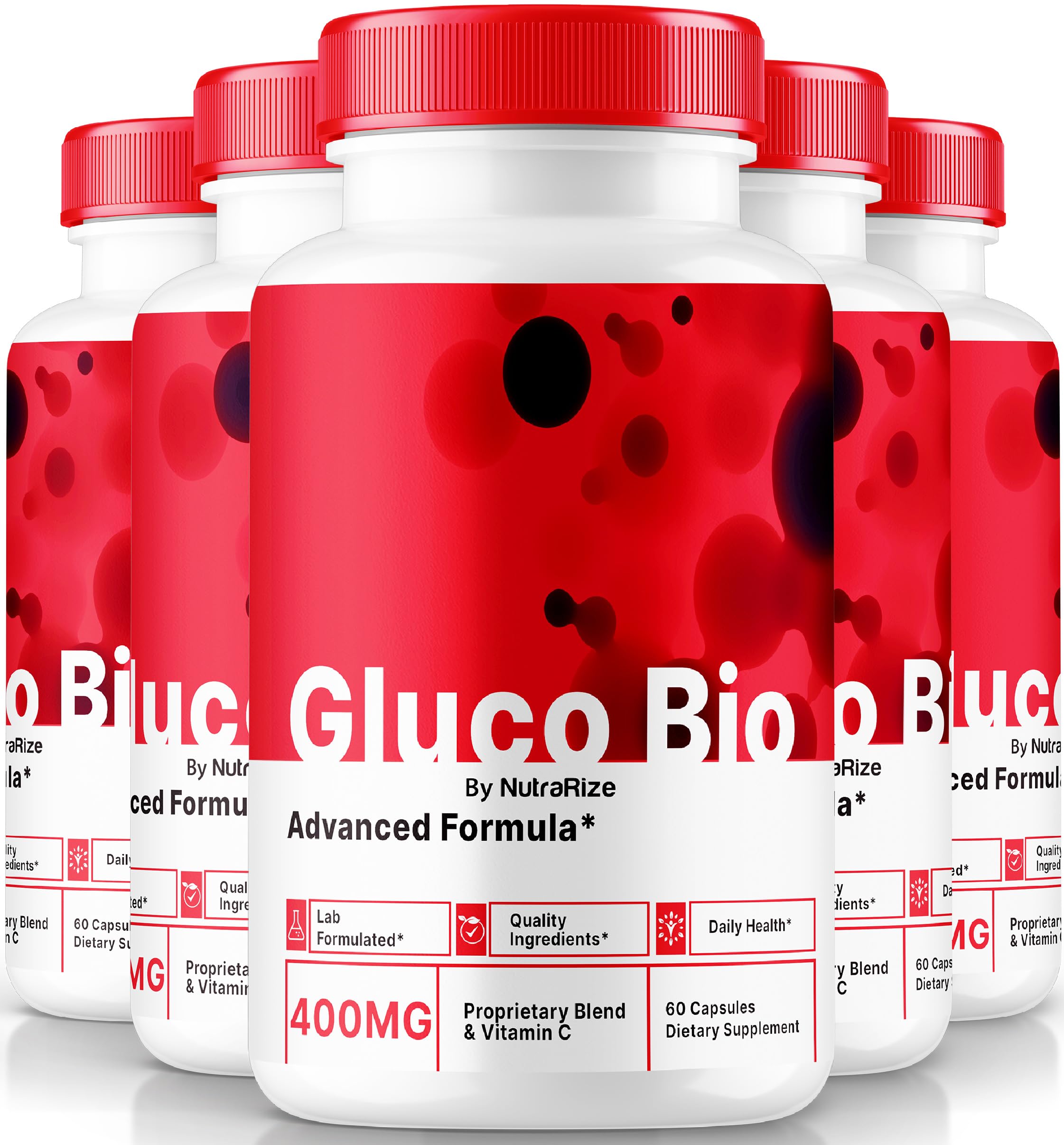 Amazon.com: NutraRize (5 Pack) GlucoBio Capsules, Official Gluco Bio ...