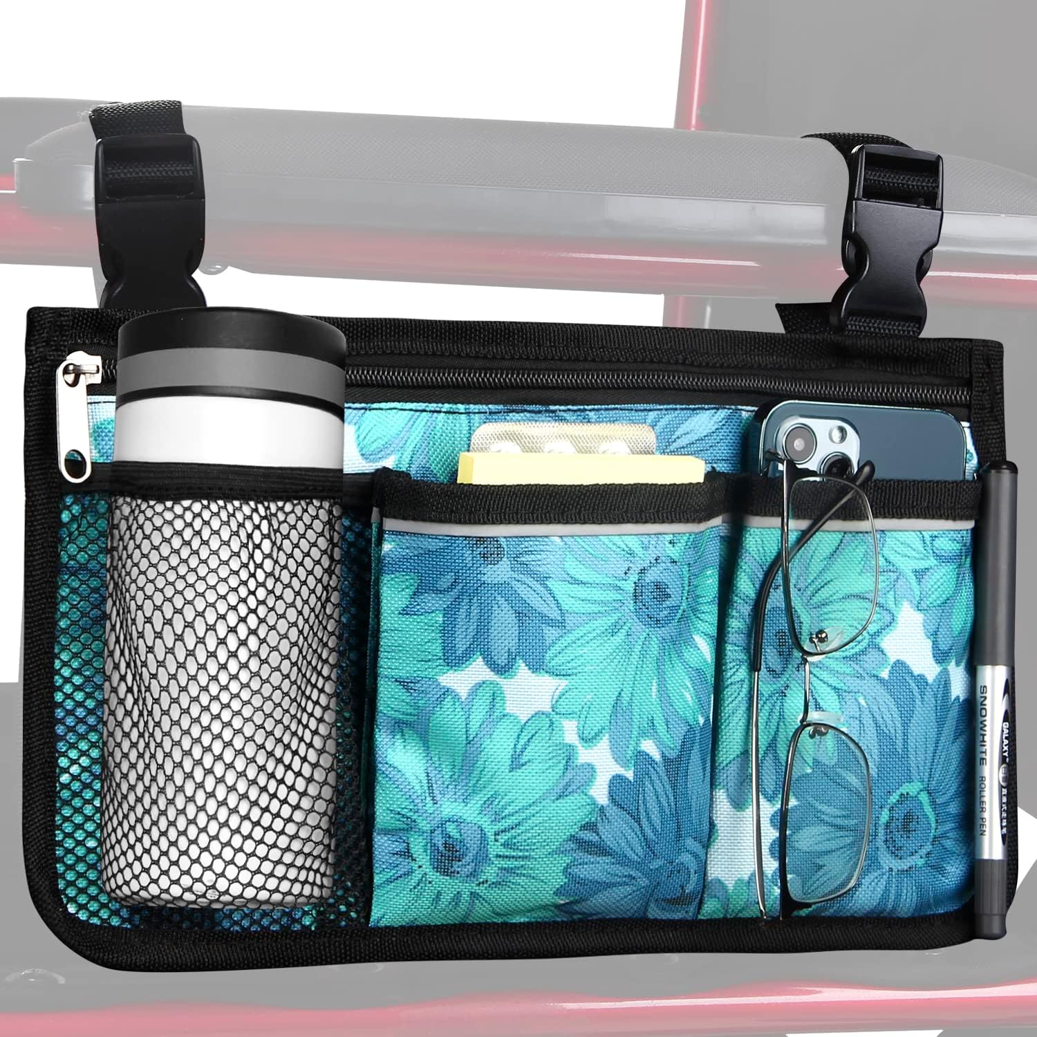 Amazon.com: Wheelchair Side Bag with Cup Holder, Wheelchair Armrest ...