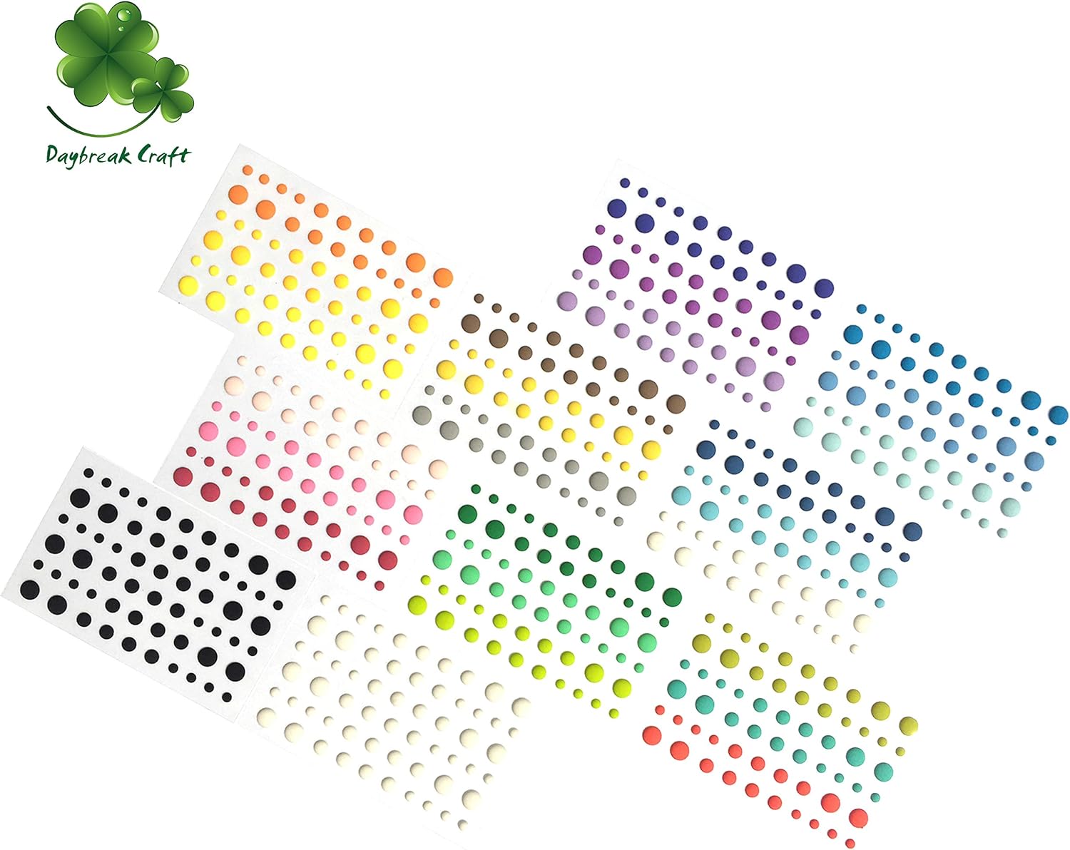 Amazon.com: 60pcs/Sheet self Adhesive Round Solid Colors Matte Enamel ...