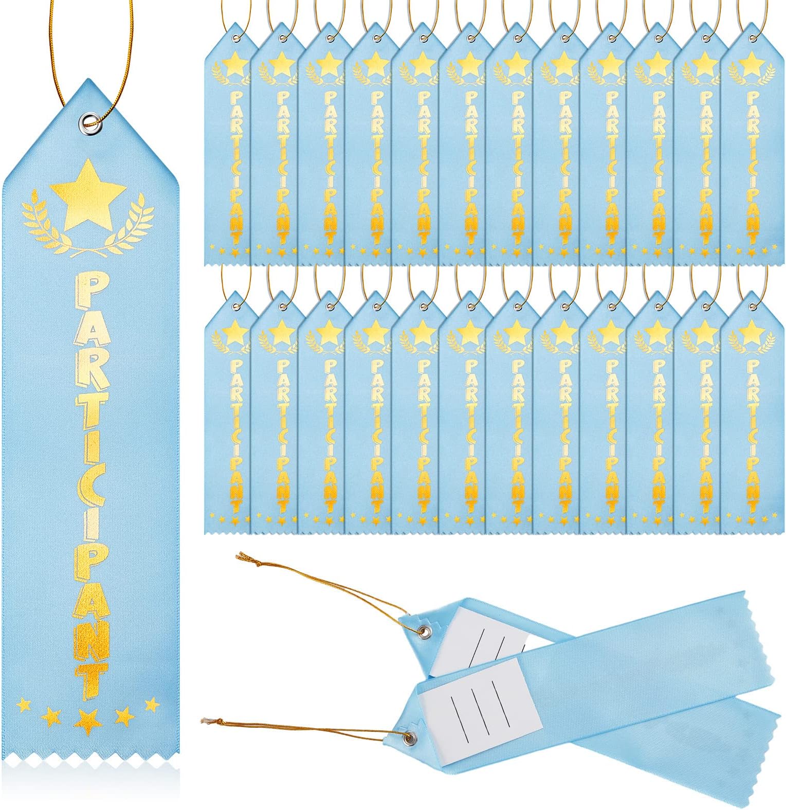 Amazon.com : Zeyune 50 Pcs Participant Award Ribbon with Event Card and ...
