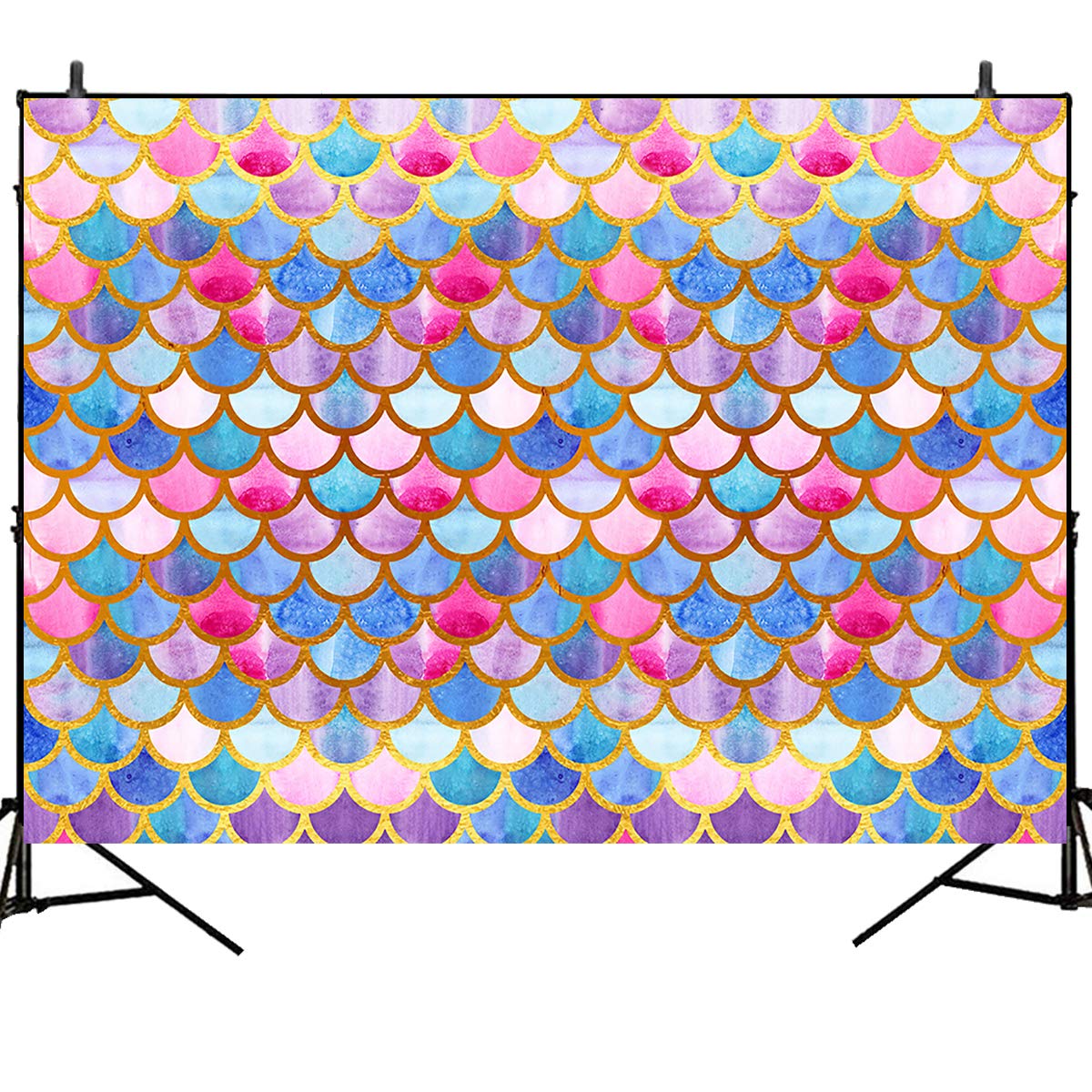 Buy Mehofoto Mermaid Party Backdrop Watercolor Mermaid Scales ...