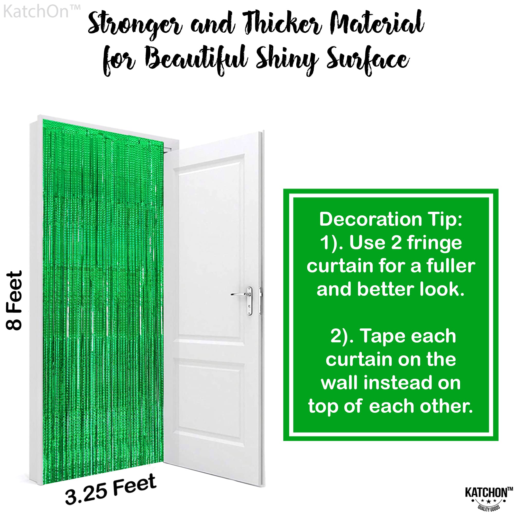 Snapklik.com : Lazer Green Streamers Backdrop - 32x8 Feet, Pack Of 2 ...