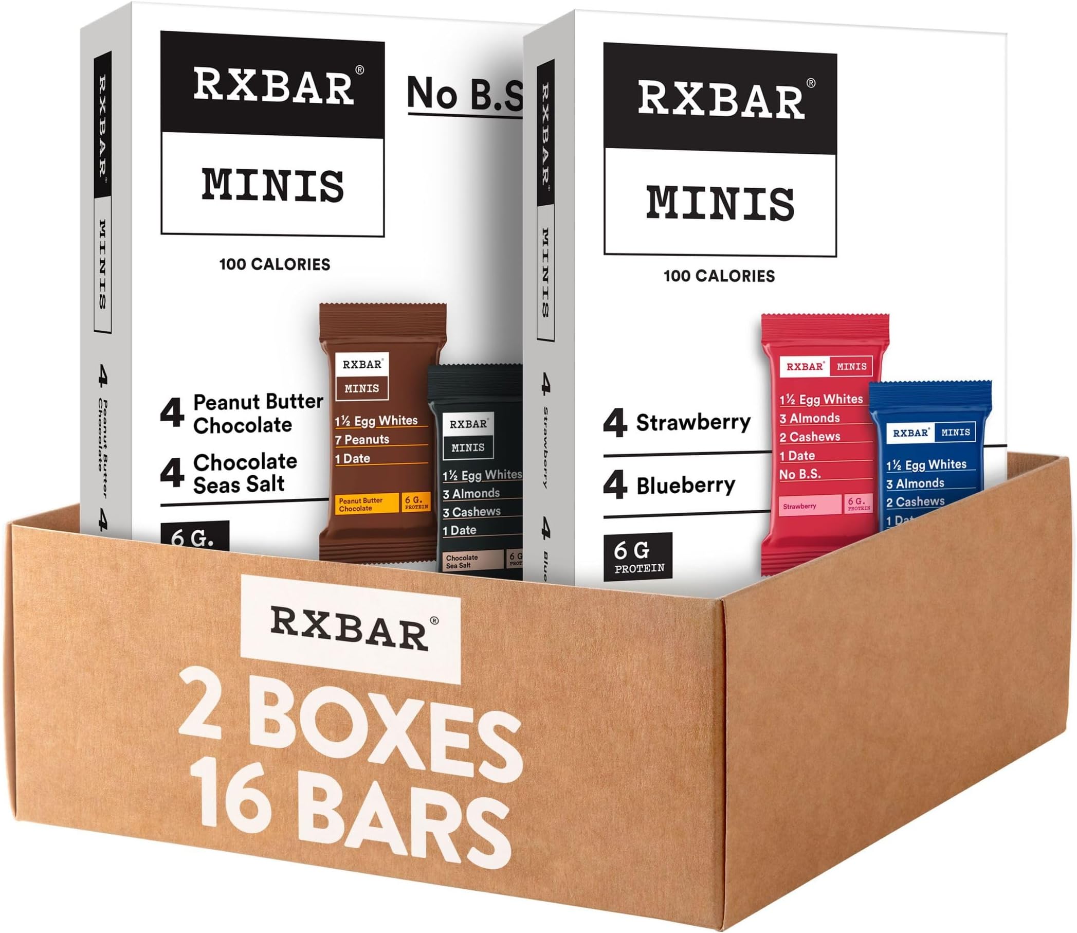 Amazon.com : Rx Bar Chocolate Sea Salt, Protein Bar, 1.83 Oz, 12 Count ...