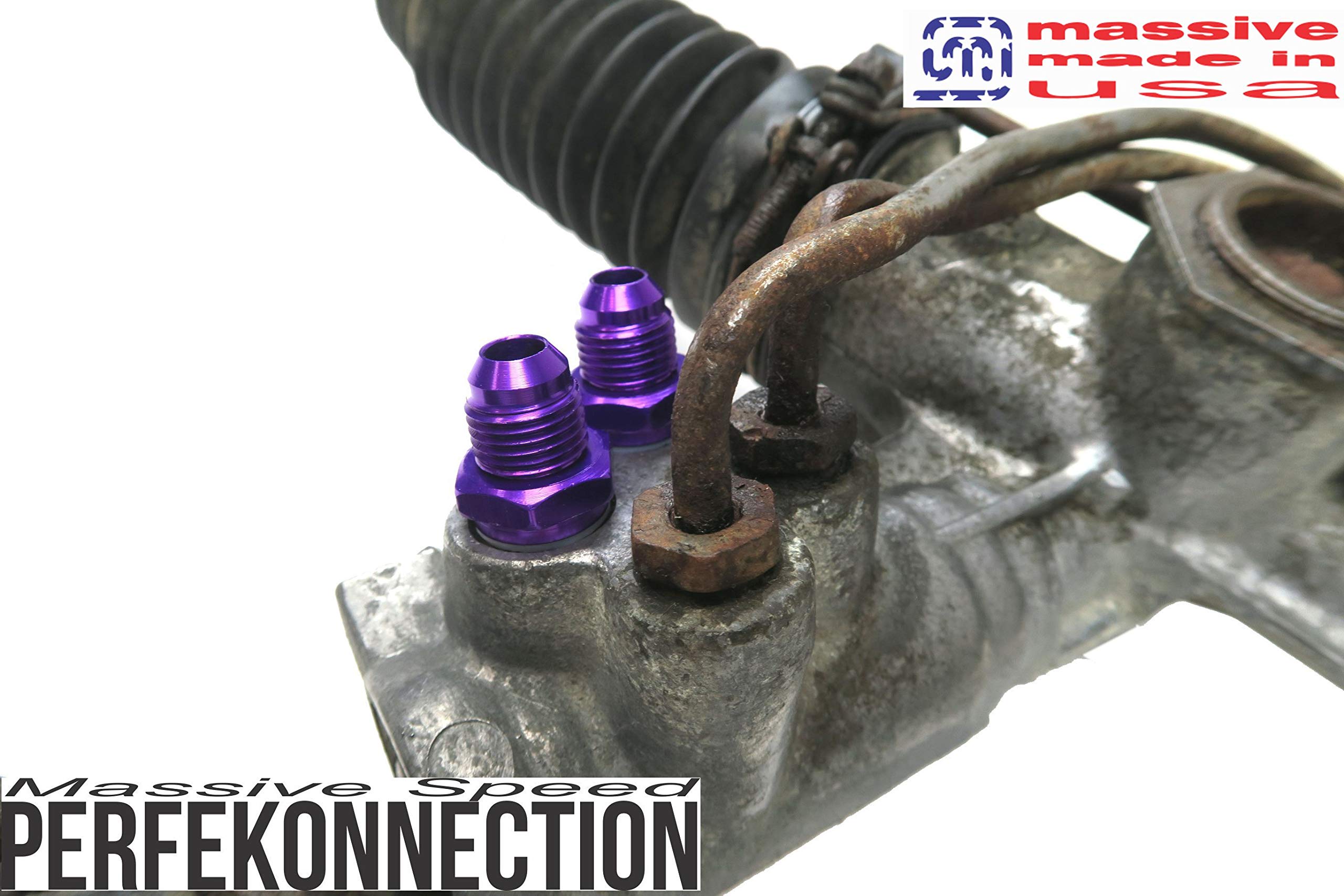 An6 Power Steering Rack T-Bird Power Steering Rack AN6 Fittings ...
