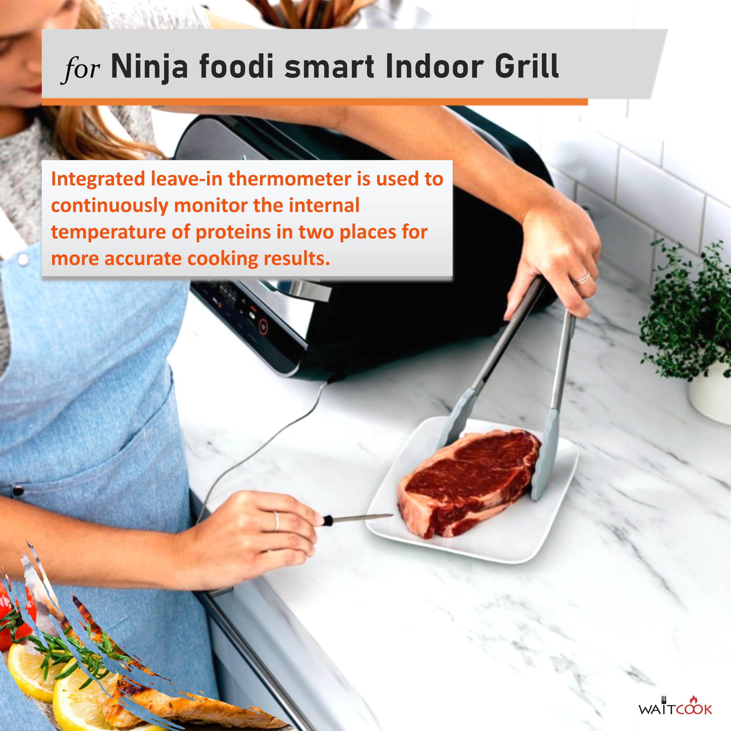 Ninja Crispi Smart Thermometer Probe For Ninja FG550/FG551 Smart XL 6 ...