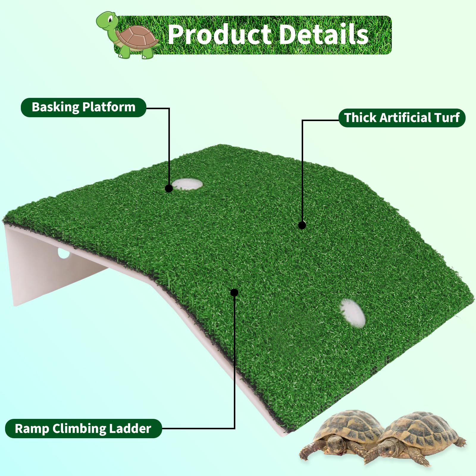 Snapklik.com : Lawn Basking Platform For Turtles, Simulated Grass ...