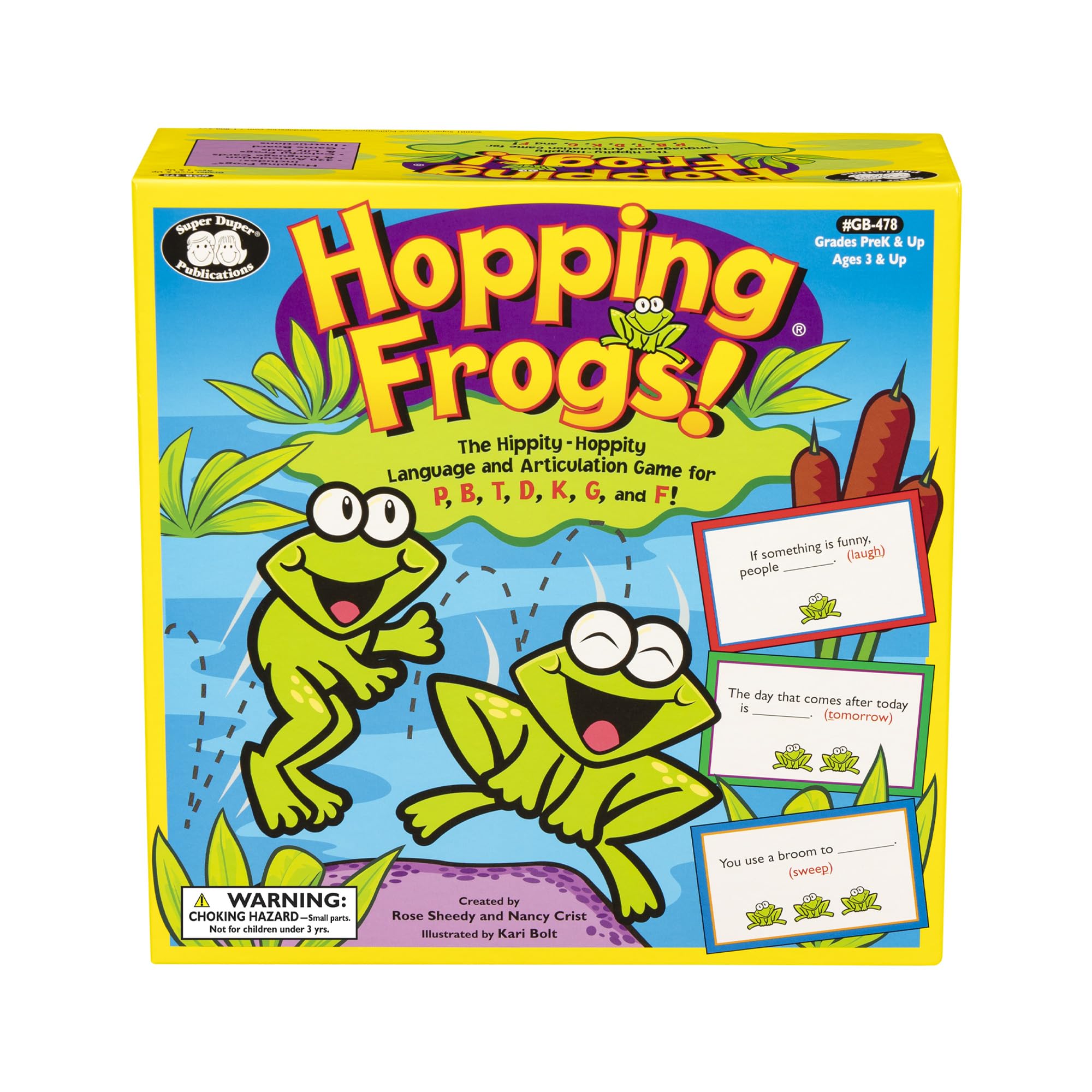 Hopping Frogs Vocabulary Articulation Game Hopping Frogs Speech Therapy ...