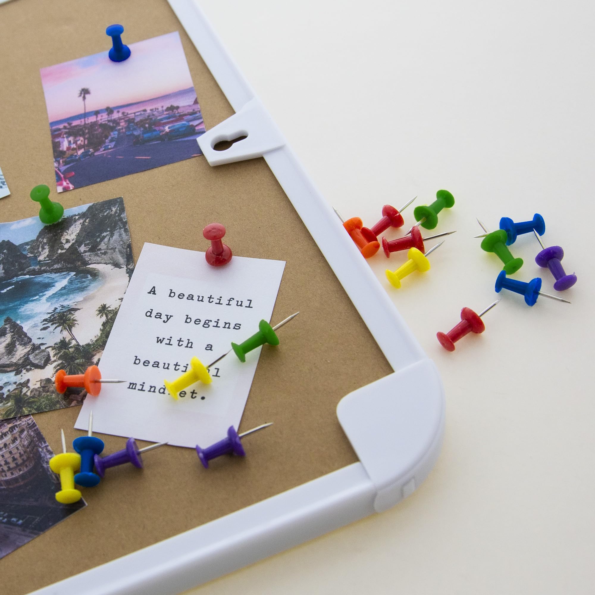 Snapklik.com : BAZIC Push Pins, Assorted Color Thumb Tacks Steel Point ...