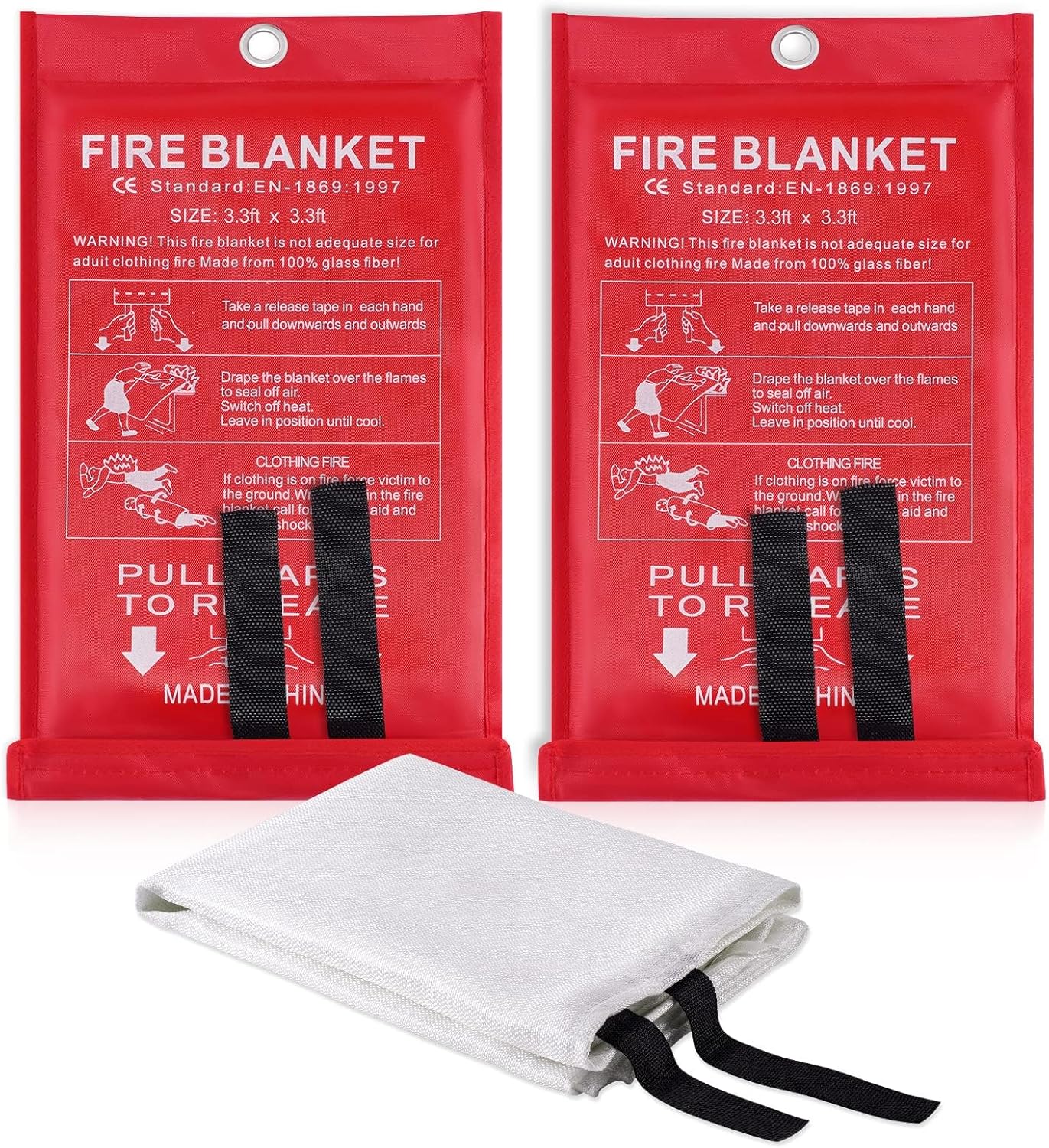 Excefore Fire Blankets Emergency for Home, Prepared Emergency Fire ...