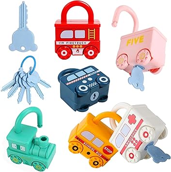 Toddler Keys Sorting & Matching Lock and Key Toys for 3-5 Preschool ...