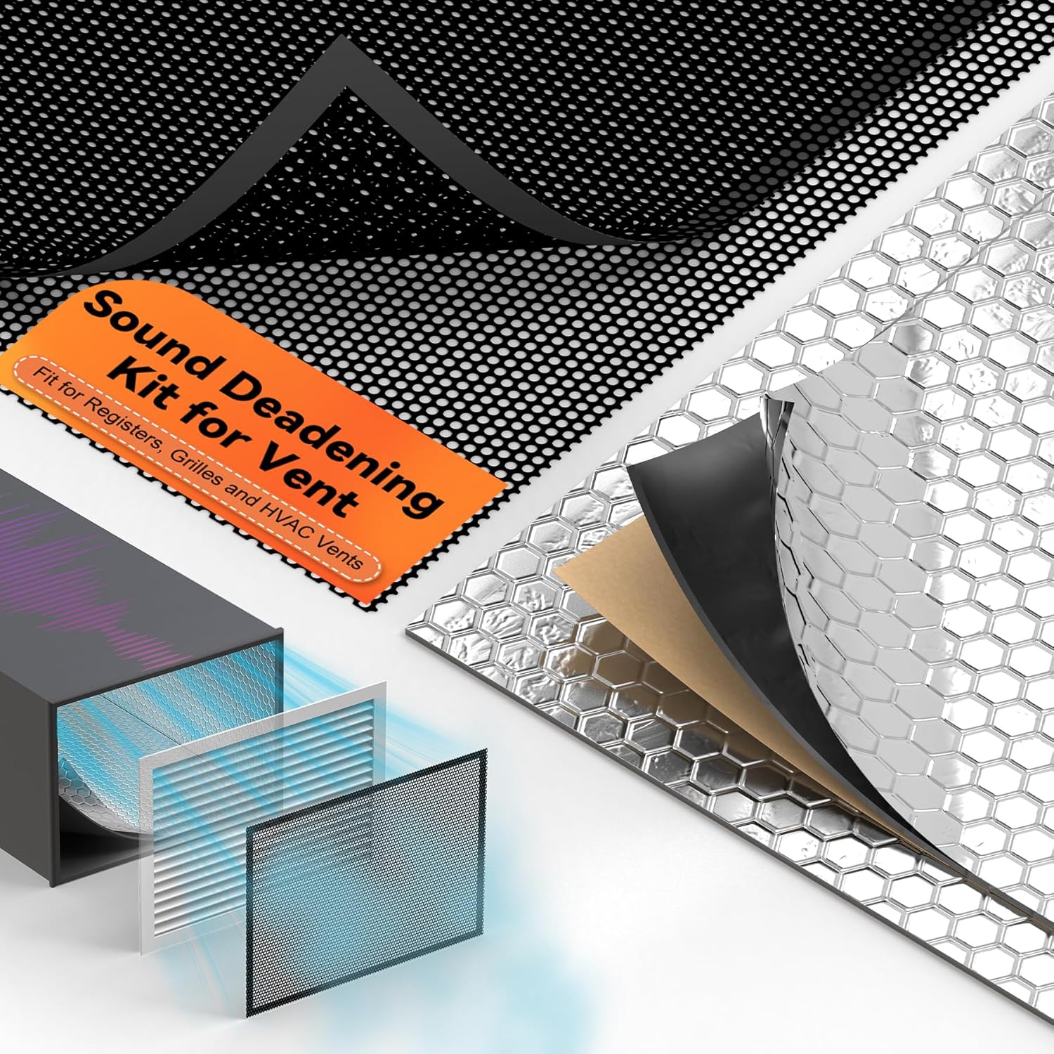 Amazon.com: GCGOODS Sound Deadening Mat & Air Vent Mesh Cover, Sound ...