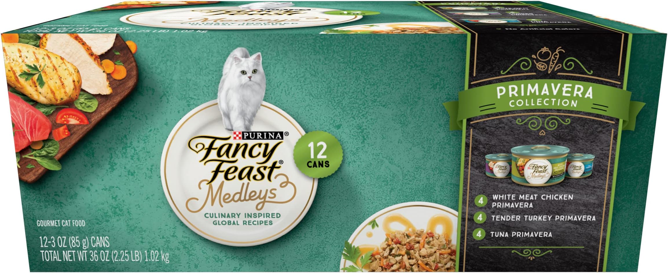 Amazon.com : Purina Fancy Feast Medleys Wet Cat Food, Tuna Florentine ...
