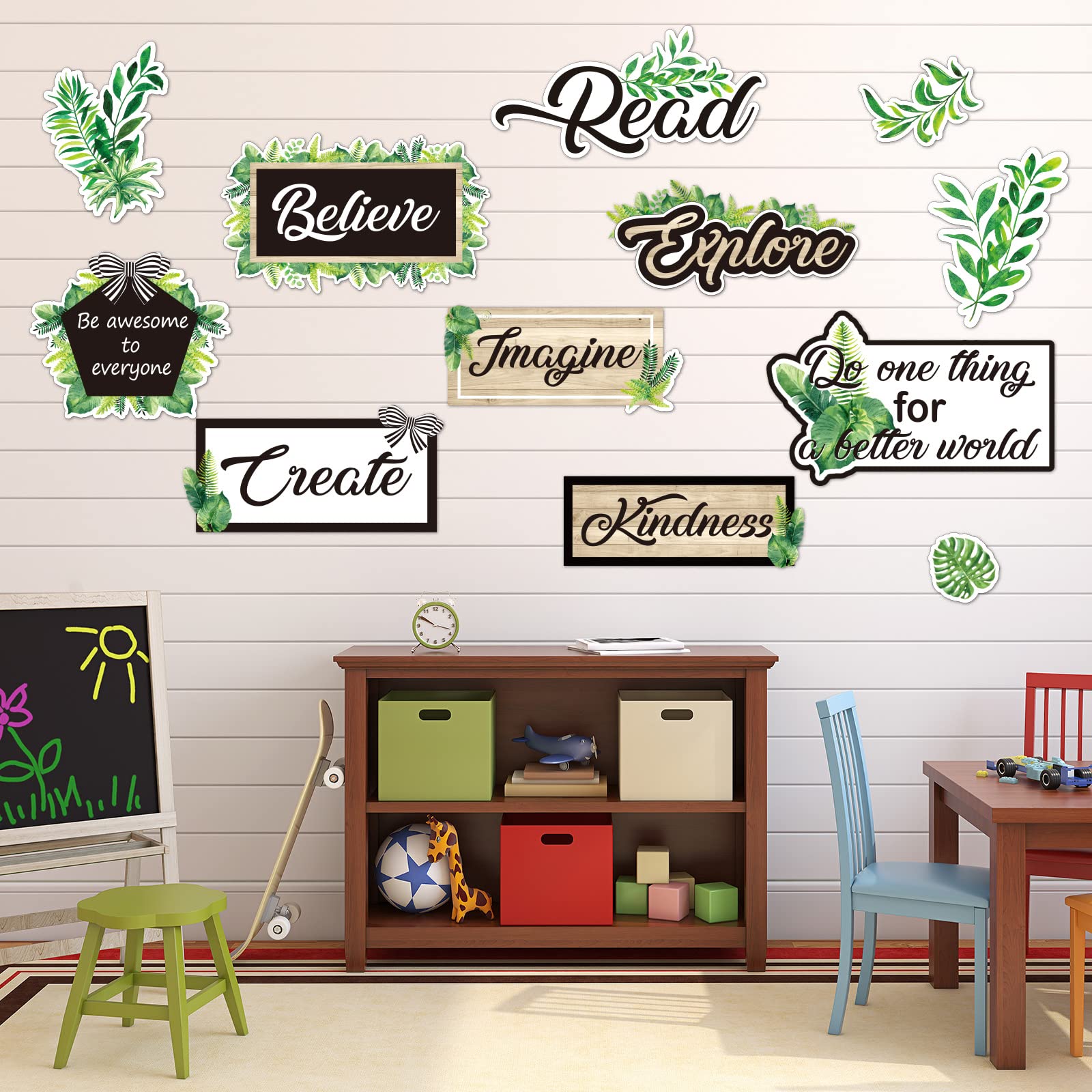 Bulletin Board Decorations Boho Positive Affirmations, Activities ...