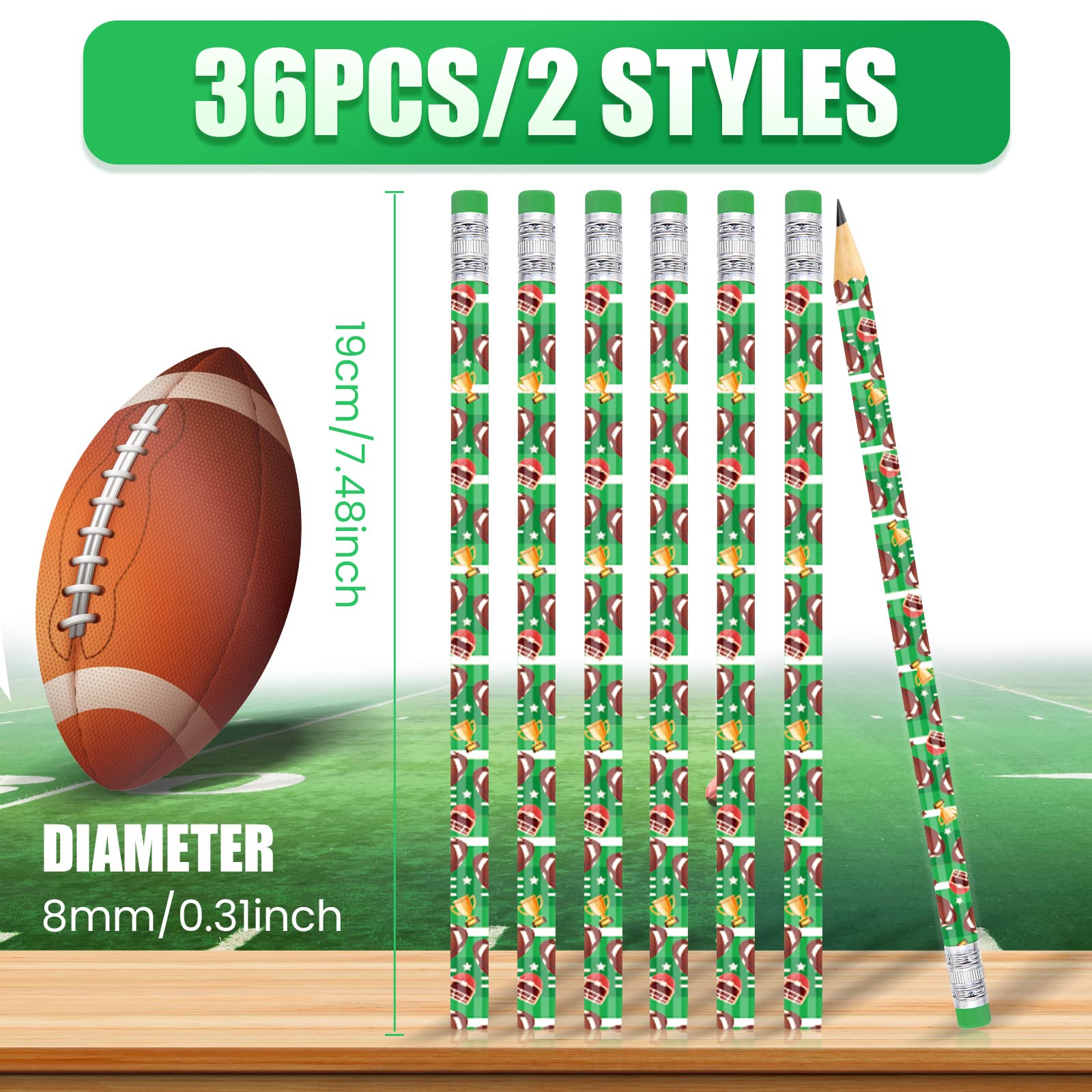 Kids Birthday Pencils 36 Pack Soccer Themed Pencils - Football Party ...