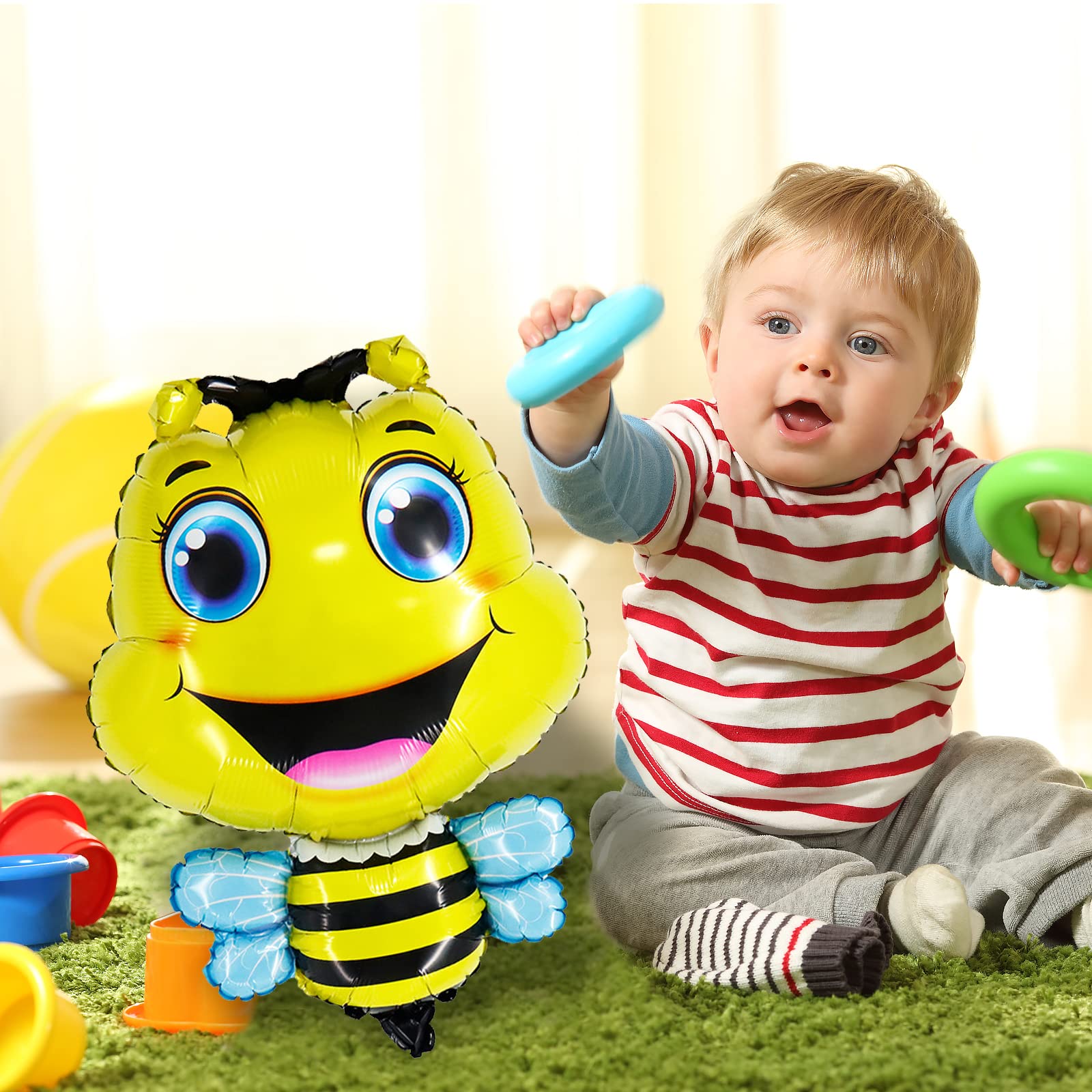 Snapklik.com : 4 Pcs Insect Balloons Animal Cute Bee Gecko Snail Mantis ...