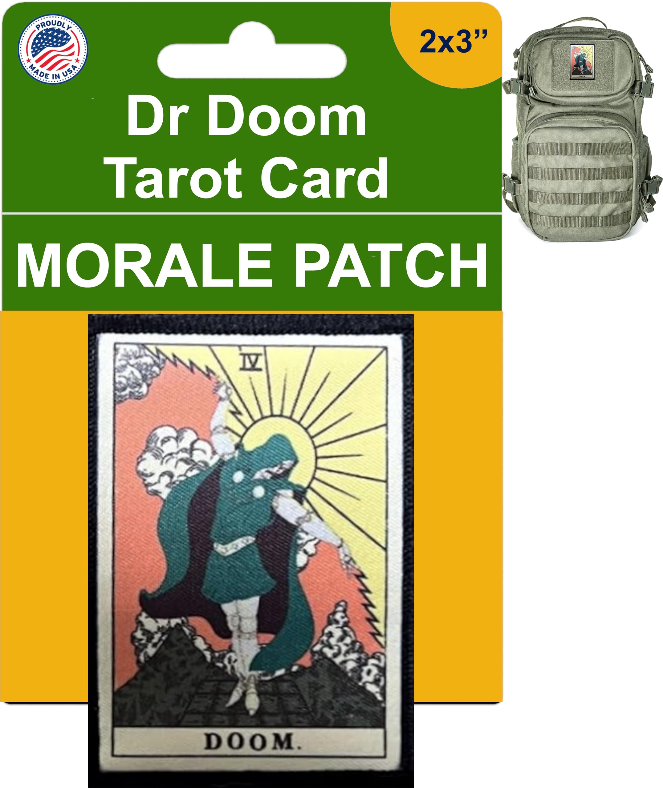 Amazon.com: Dr Doom Tarot Card Morale Patch | Hook and Loop Patches ...