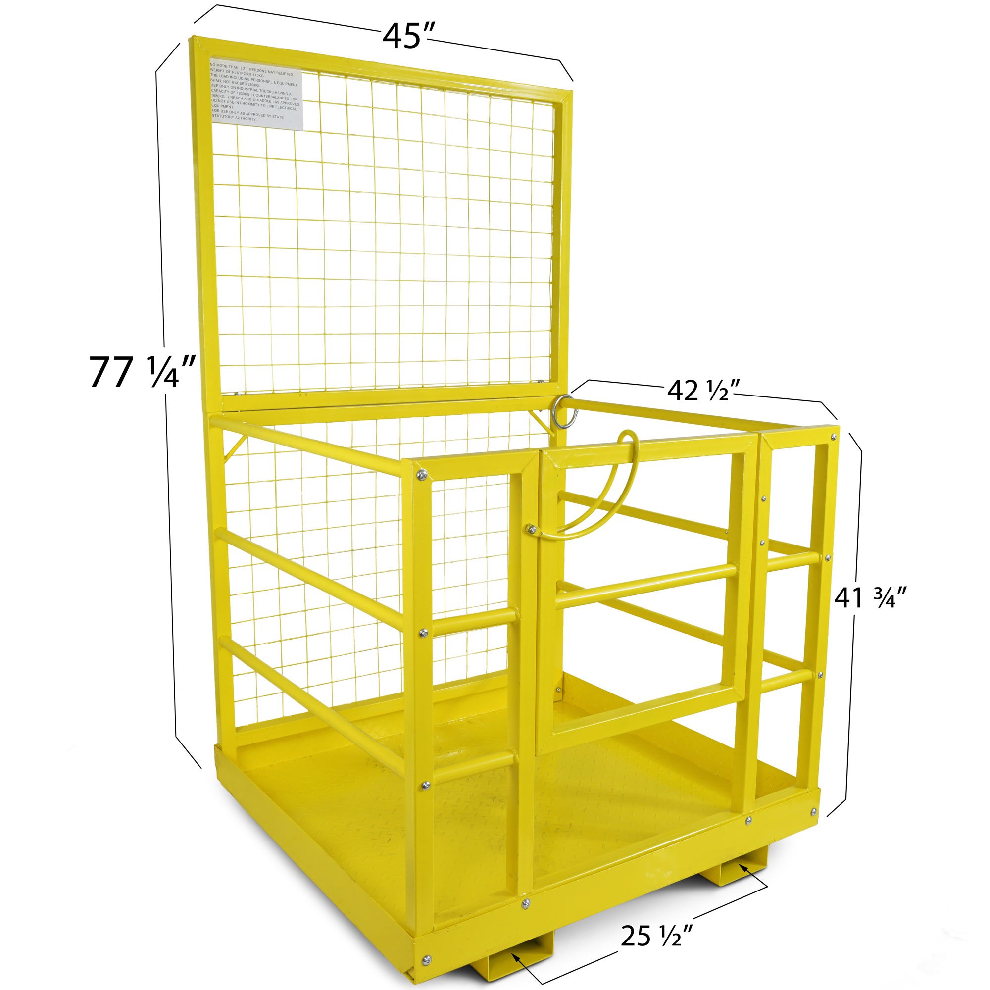 Buy Titan Attachments 2 Person Forklift Safety Cage 45" x 43" 1,200 lb ...