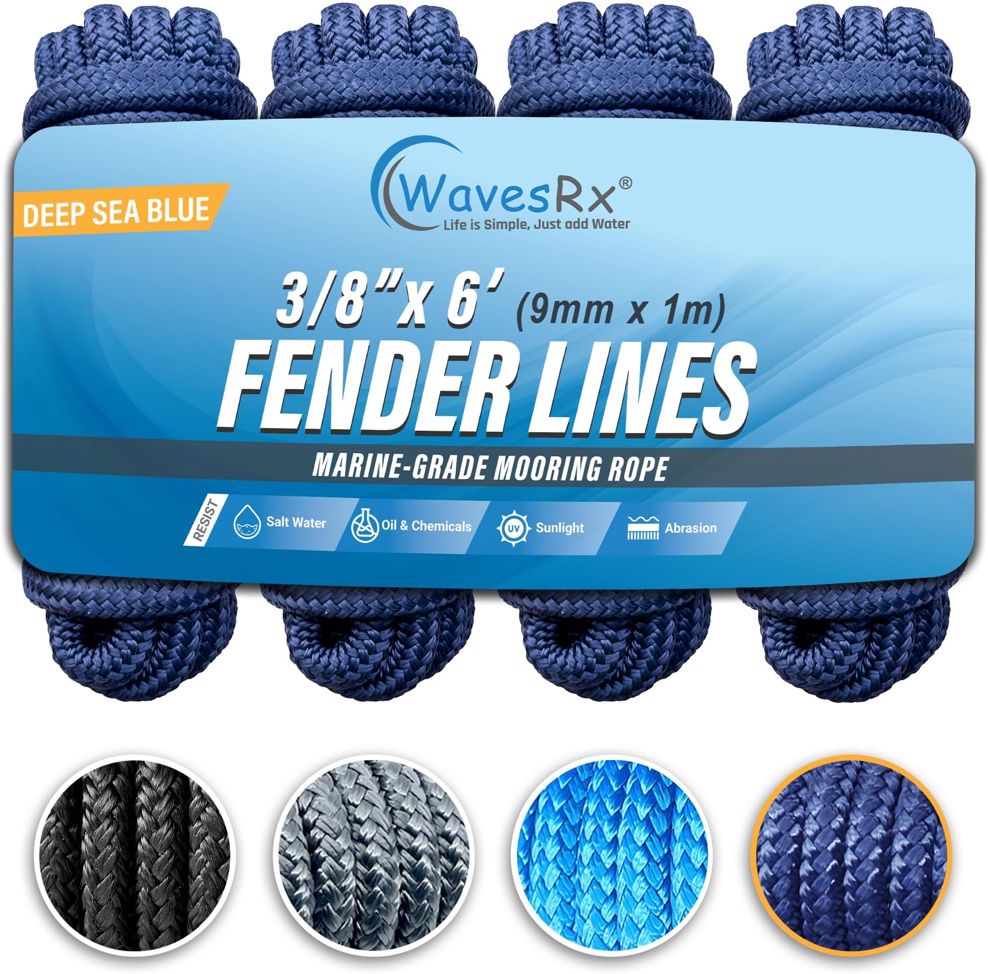 Amazon.com: Yugada 4 Pack Dock Line 3/8'' x 20ft Boat Dock Lines for ...