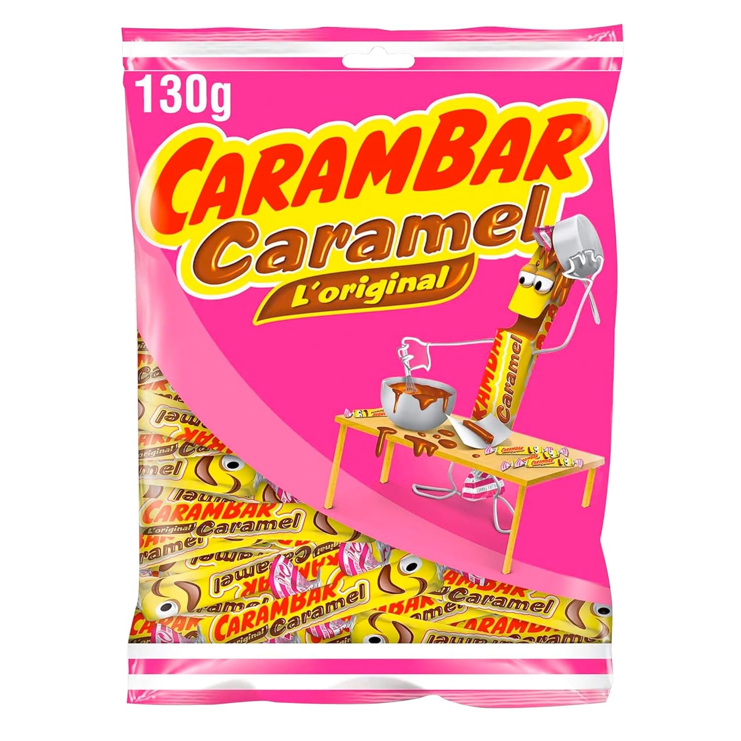 Amazon.com : Carambar Candy in A Bag 130g (0.3 oz), Three : Caramel ...