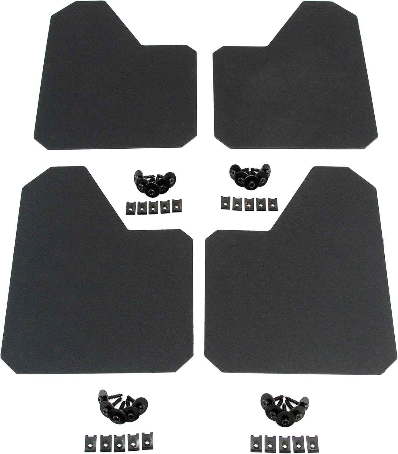 Amazon.com: Red Hound Auto 4 Piece Racing Style Universal Splash Guards ...