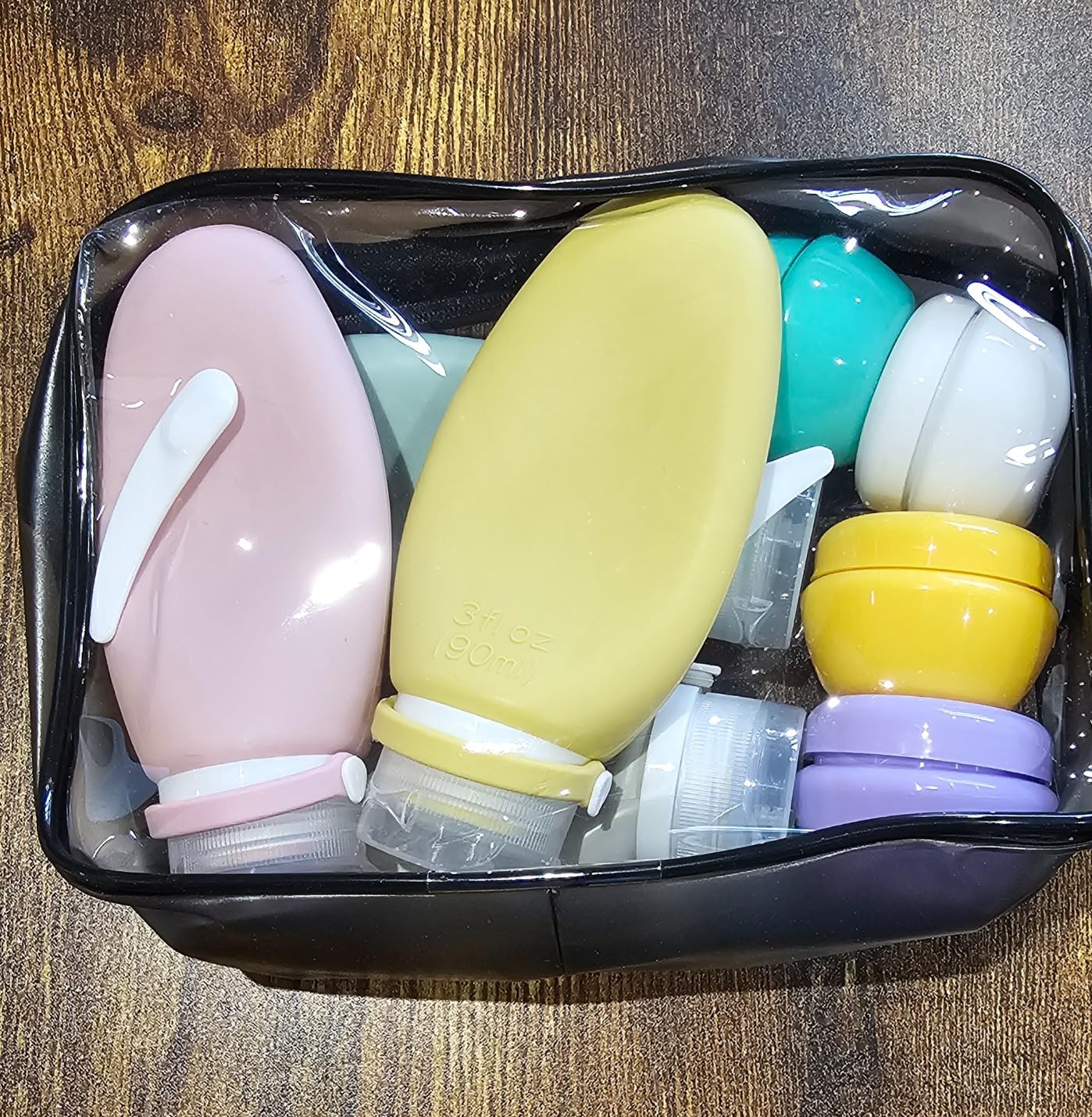 Hmeuest Travel Bottles for Toiletries, 4 Pack Silicone Travel Bottles ...