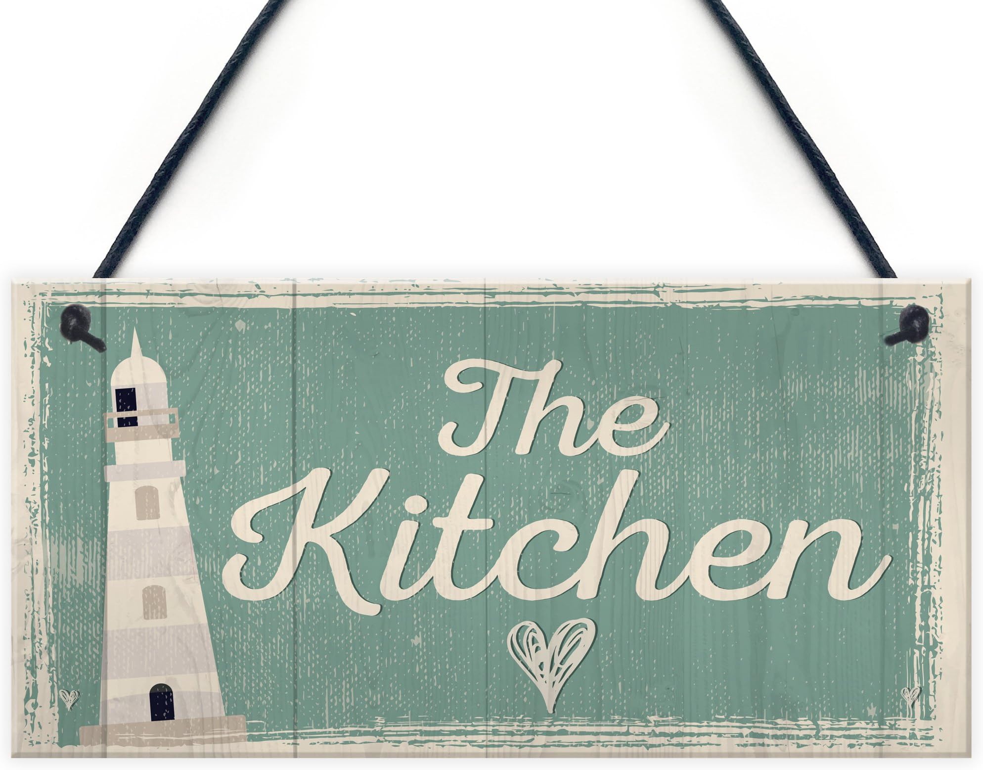 RED OCEAN The Loo Bathroom Signs Seaside Plaques Nautical Gift Shabby ...