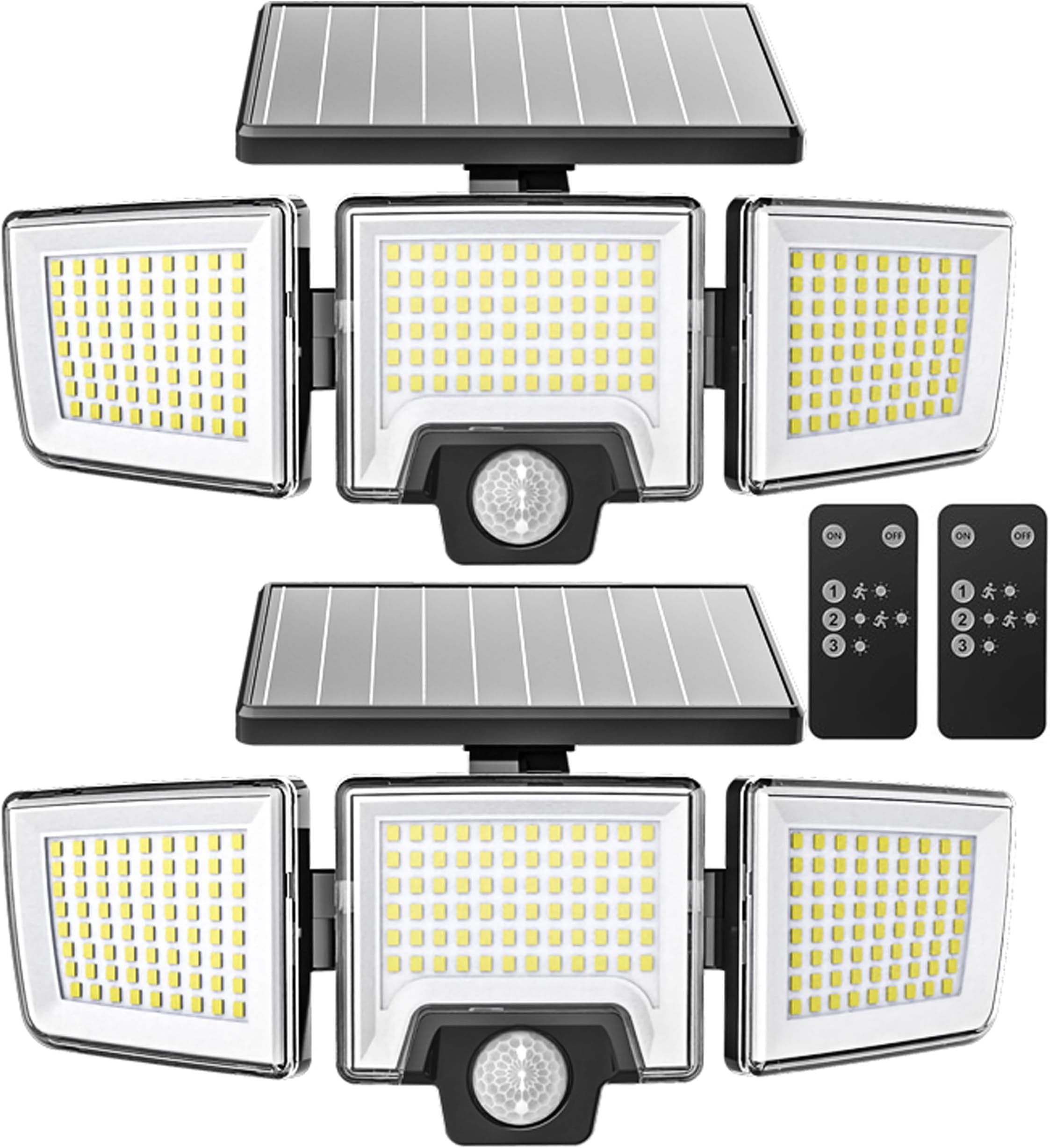 VNN Solar Lights Outdoor,216 LED,Motion Senser with Remote Control,3 ...