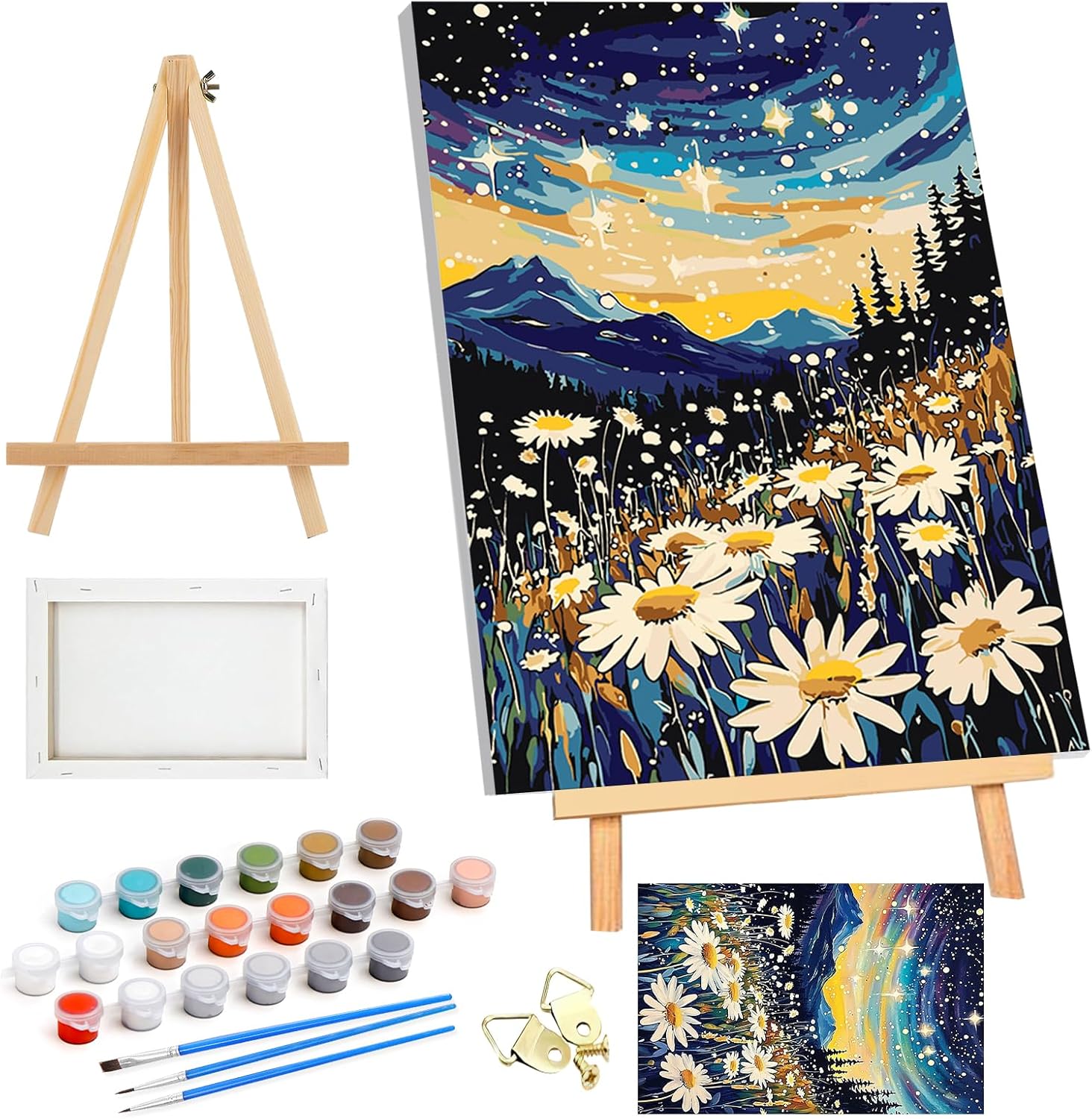 Amazon.com: SENQAO Framed Paint by Numbers for Adults Beginners with ...