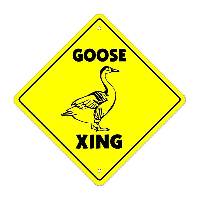 Amazon.com: Goose Crossing Sign Zone Xing | Indoor/Outdoor | 17" Tall ...