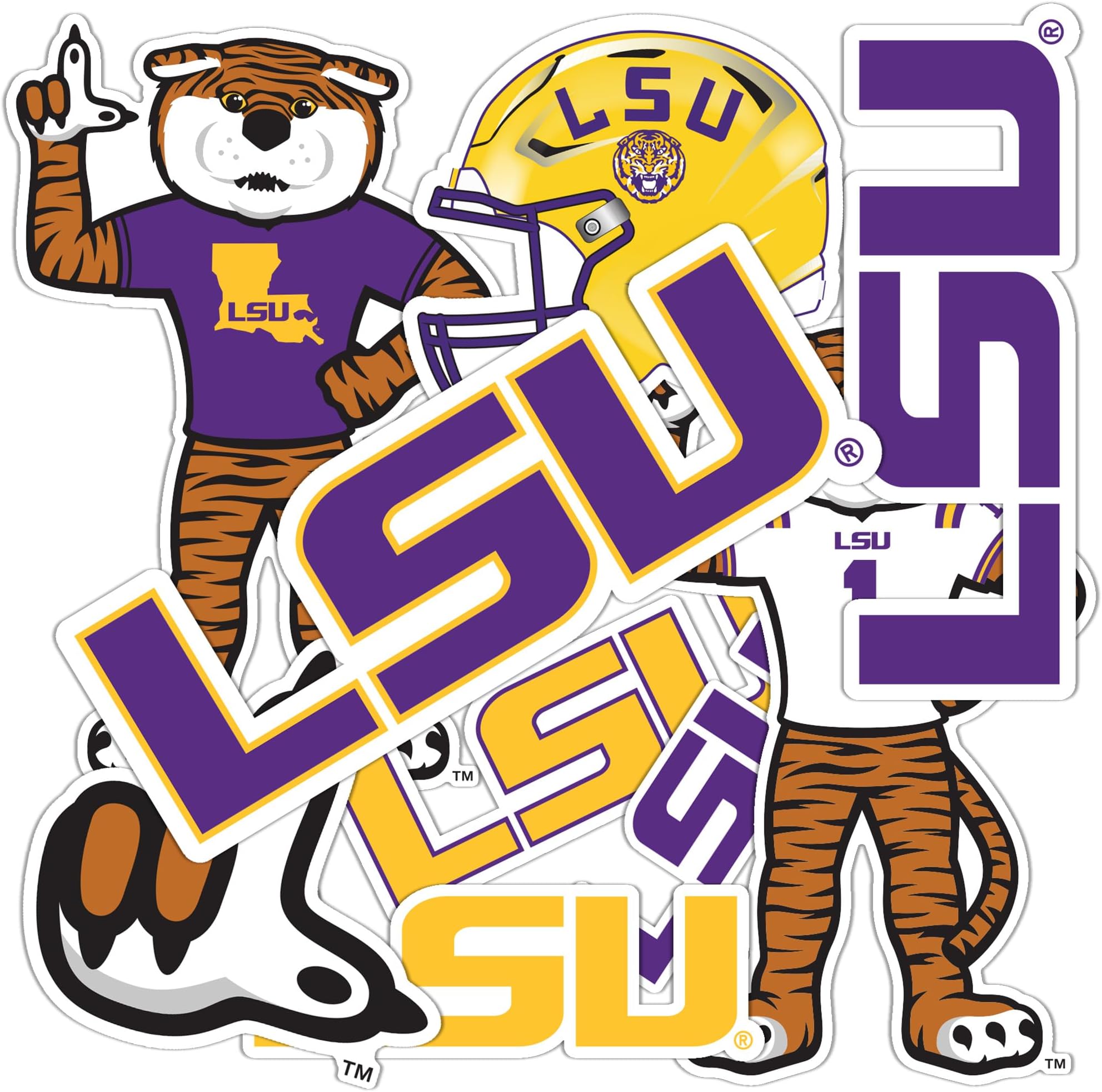 Amazon.com: Craftique LSU Decal (LSU PAW Decal (3",4",6",12"), 3 in ...