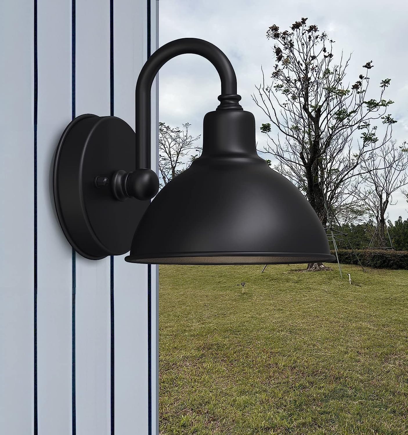 Amazon.com: Ytzlvw Outdoor Gooseneck Barn Wall Light with 3-Color ...