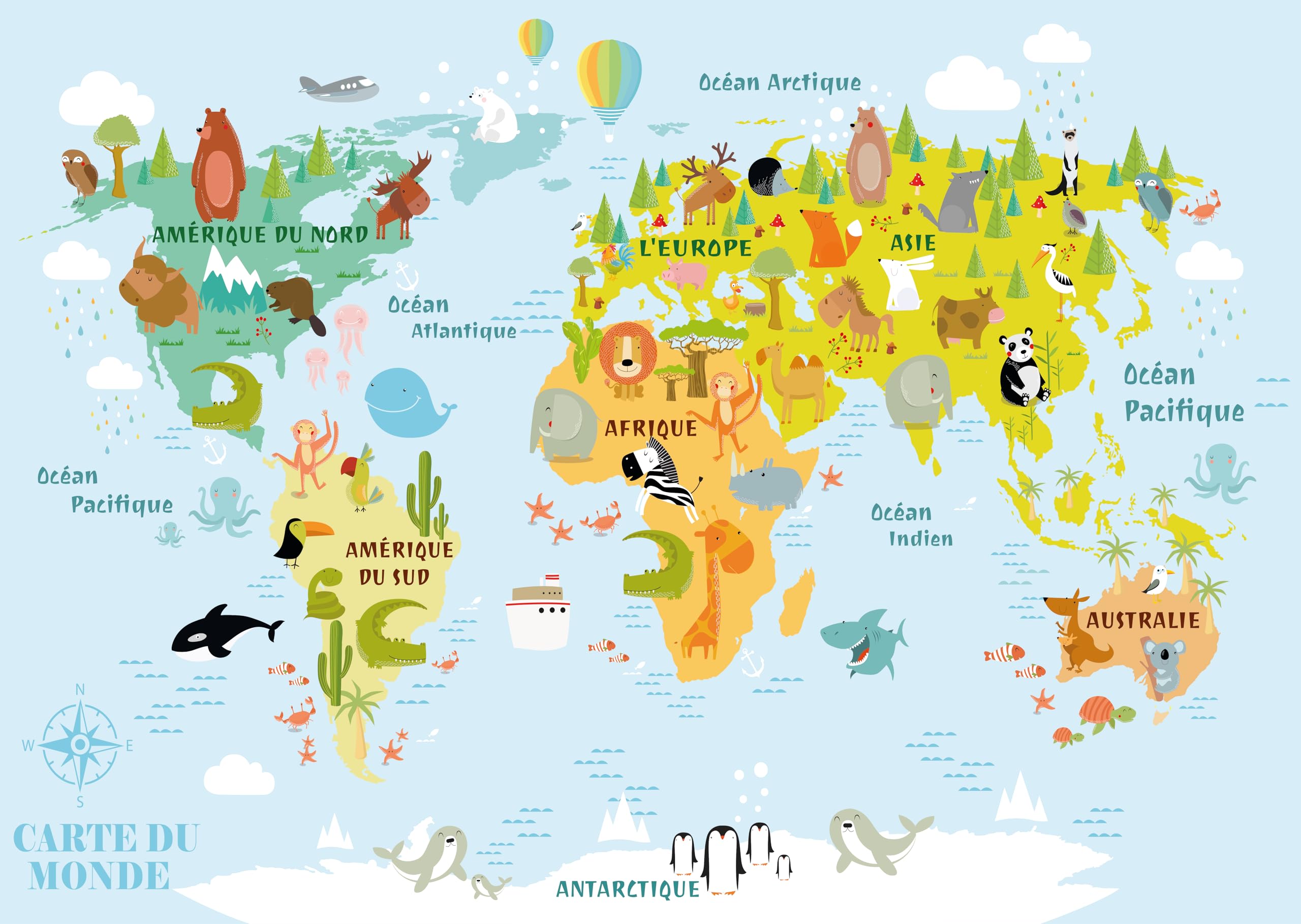 Carte Du Monde Enfant