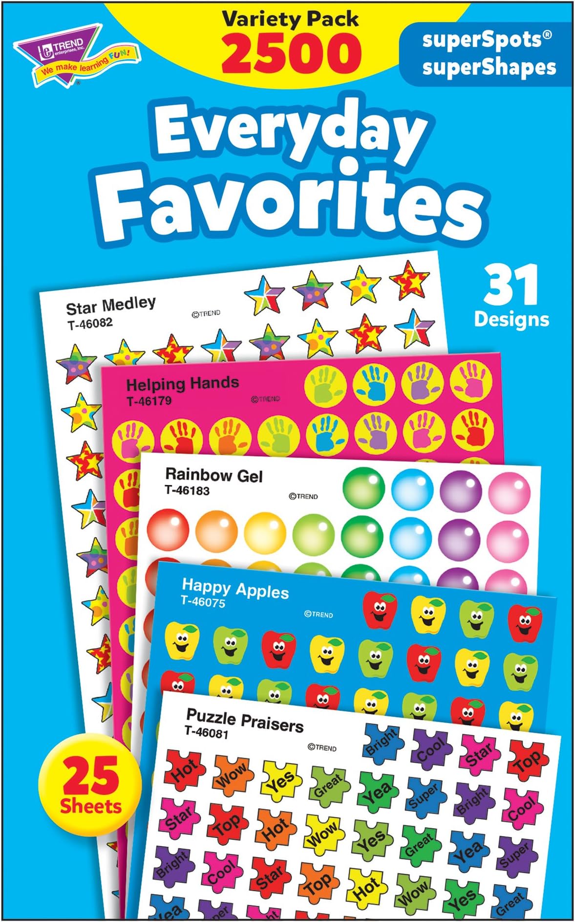 Amazon.com: SHAPES ETC. Holiday Incentive Sticker Set 7 Sheets/288 ...