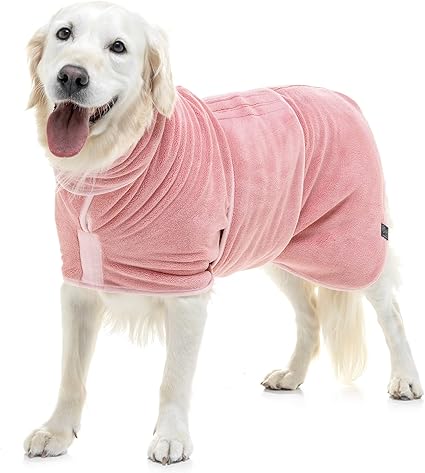 Lucky Paws® UK Dog Drying Coat - Luxurious Double Layer Dog Towel Robe ...