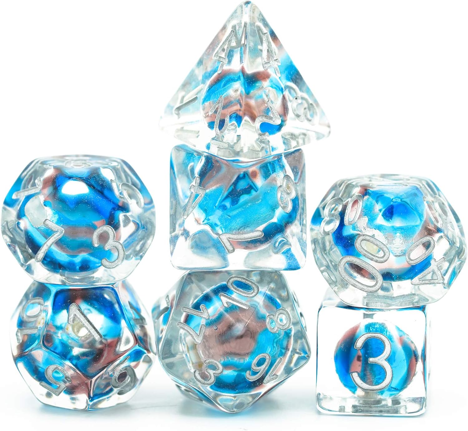 Amazon.com: HDdais 7 Pcs DND Dice, Polyhedral Dice Set Filled with ...