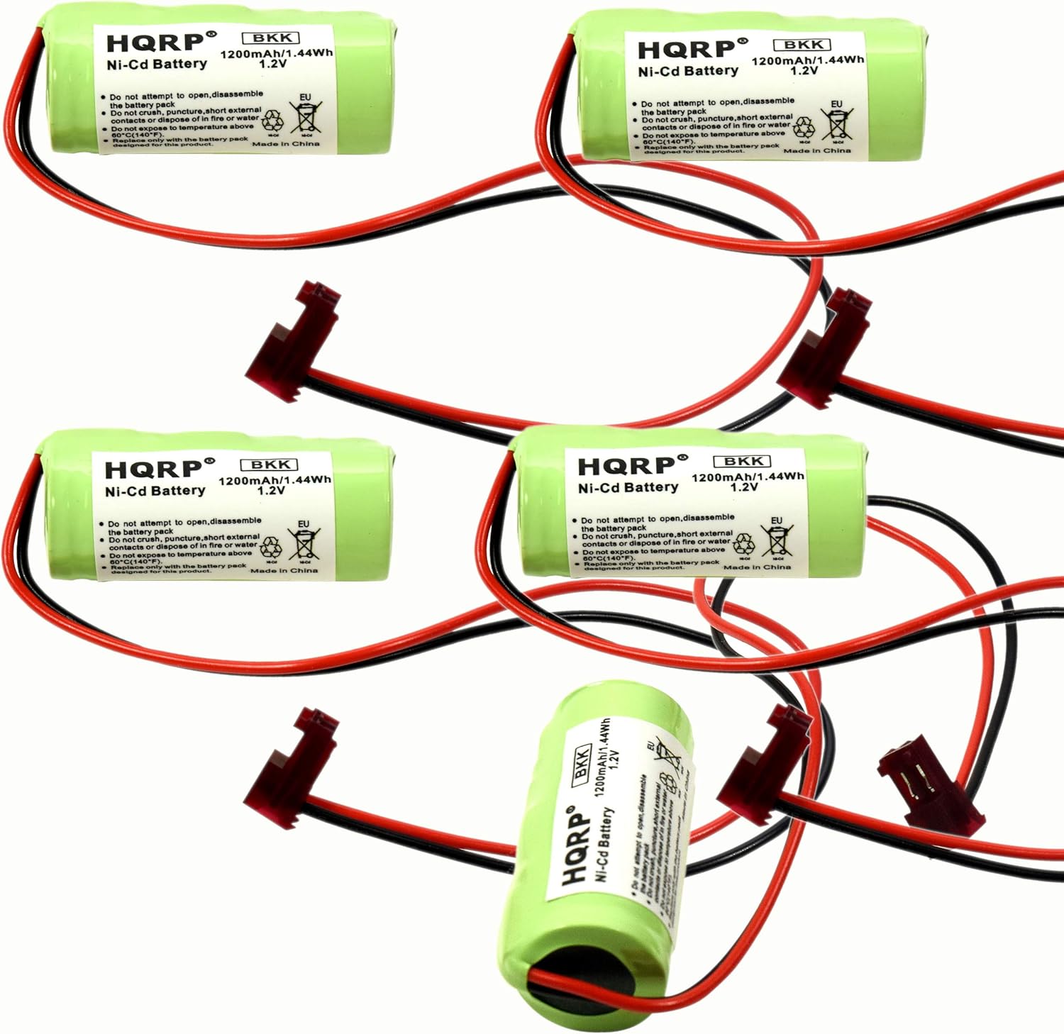 Amazon.com: HQRP 5-Pack Emergency Exit Light Battery Compatible with ...
