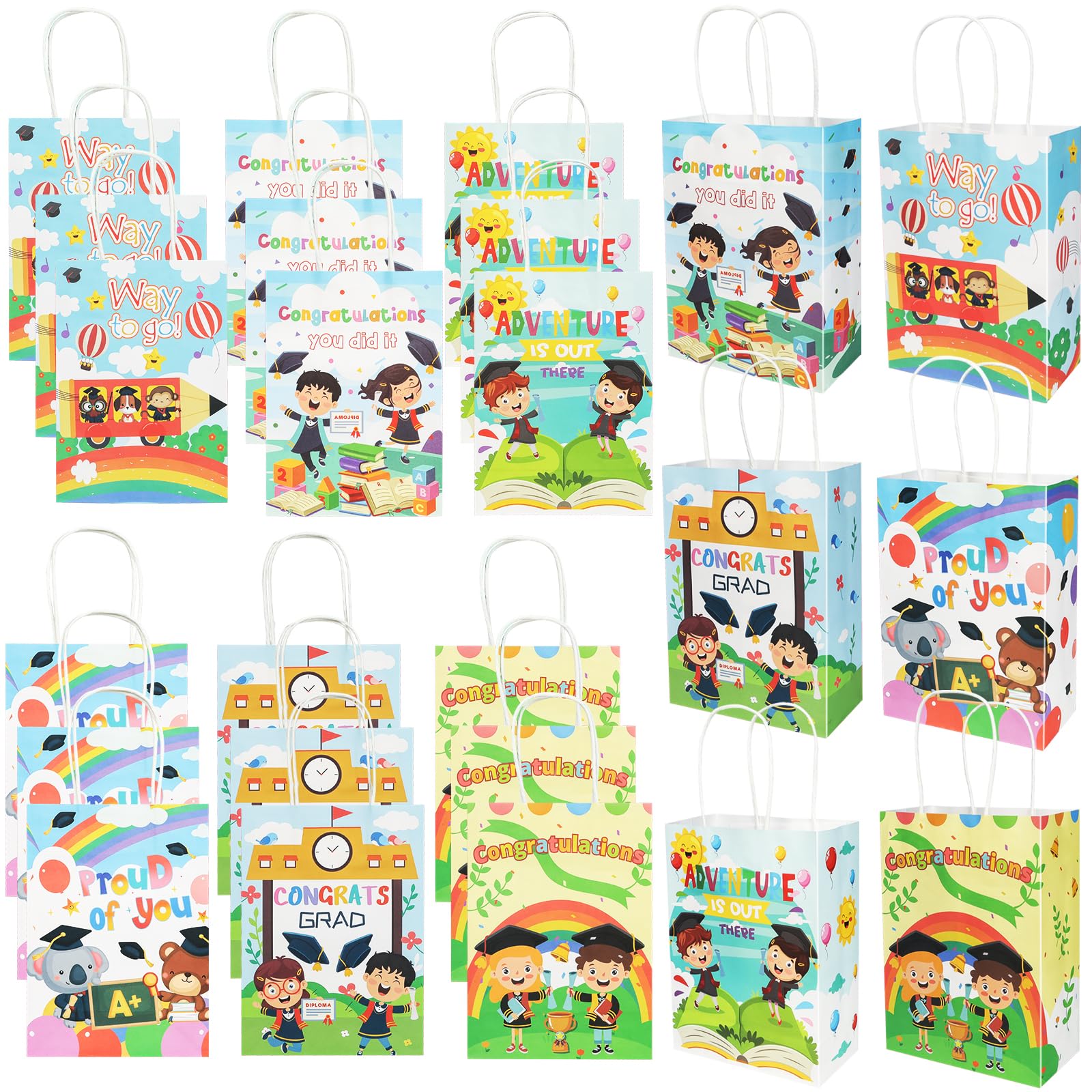 Amazon.com: 24 Pieces Kindergarten Graduation Gift Bags Preschool ...