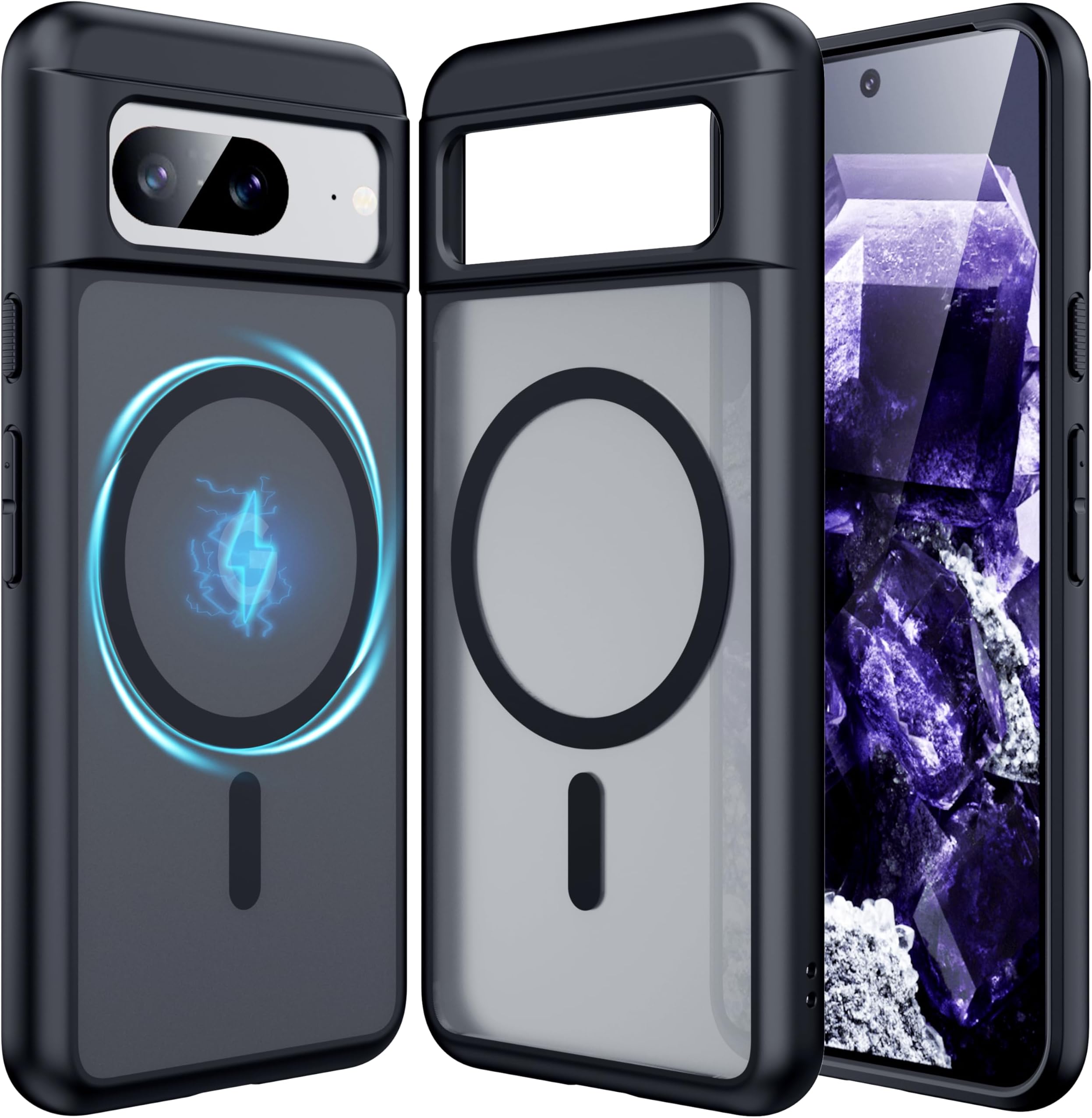 Amazon.co.jp: 【米軍規格・Magsafe対応】TORRAS Google Pixel 8 用 ケース 半透明 指紋防止 マット感 ...